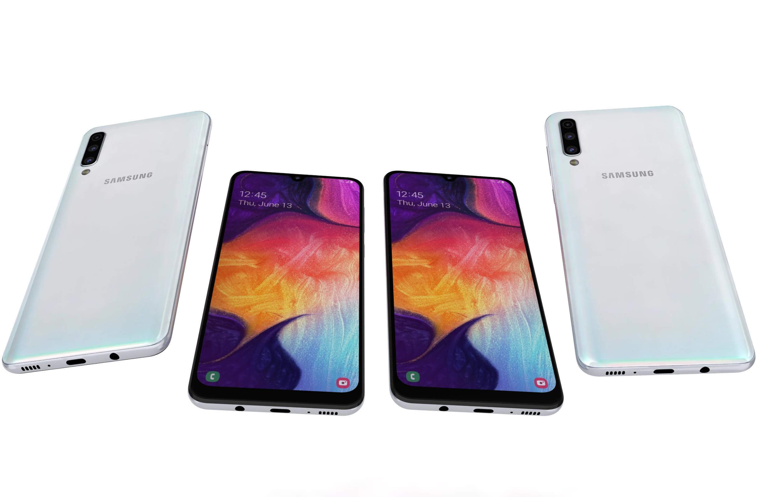 Samsung Galaxy A50 White - 3D Model by Rever_Art