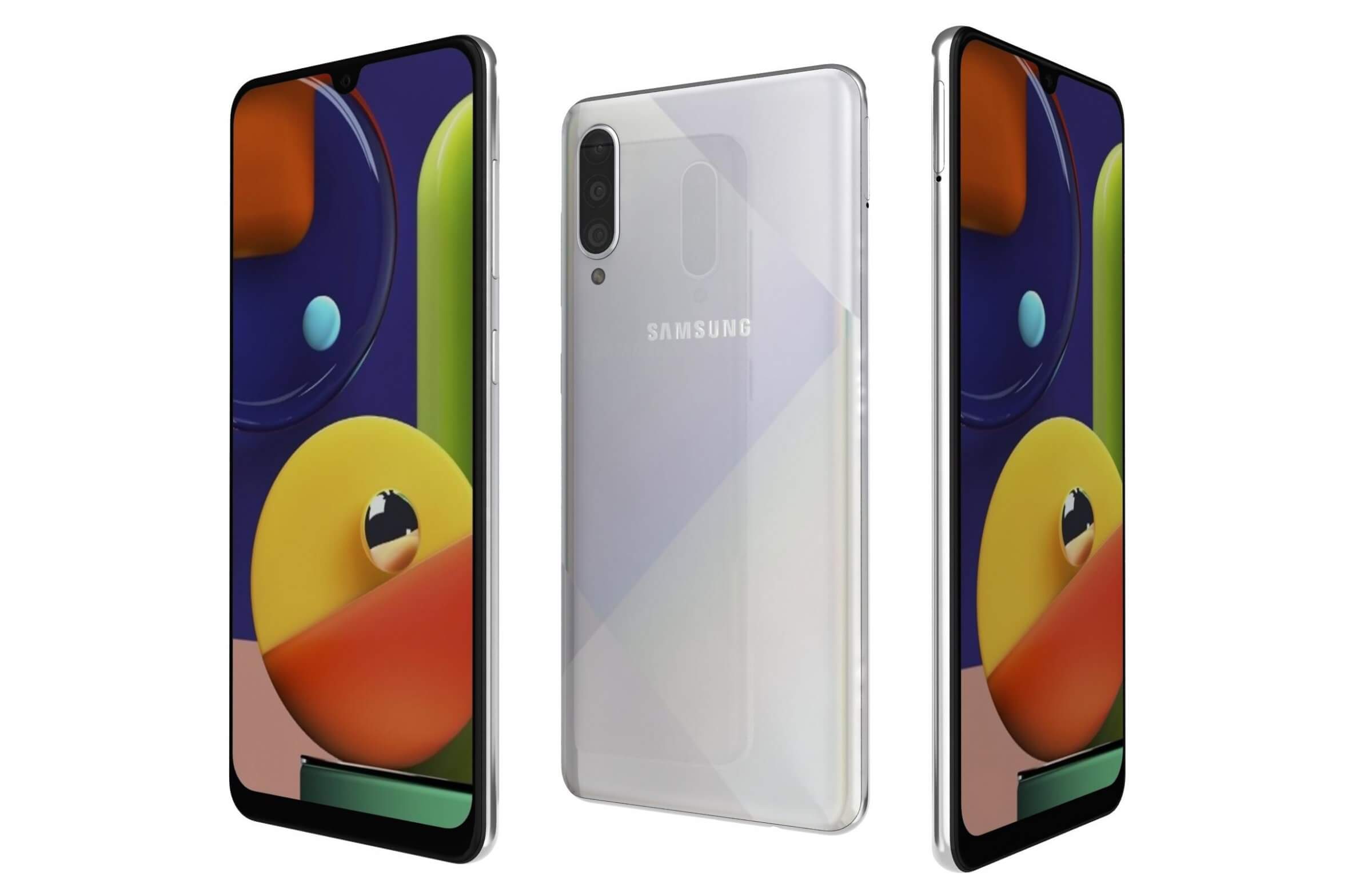 Samsung Galaxy A50s Prism Crush White - 3D Model by Rever_Art