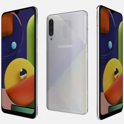 Samsung Galaxy A50s Prism Crush White - 3D Model by Rever_Art