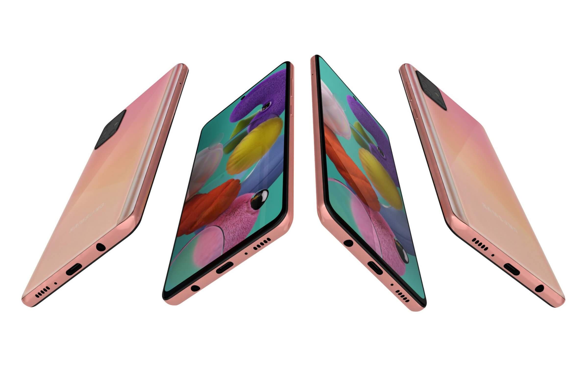 Samsung Galaxy A51 Pink - 3D Model by Rever_Art