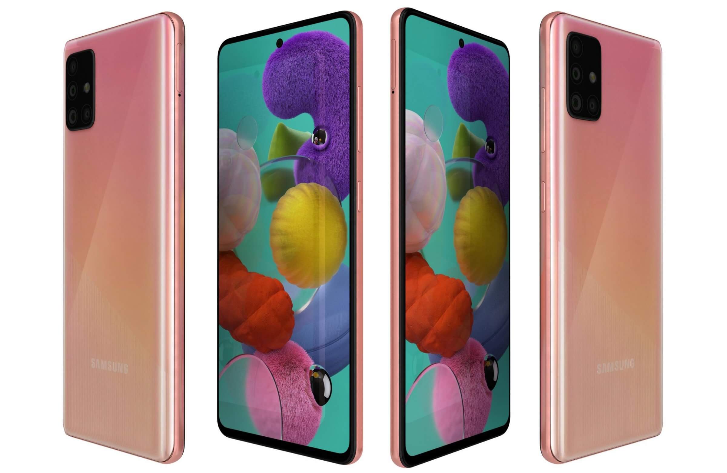 Samsung Galaxy A51 Pink - 3D Model by Rever_Art