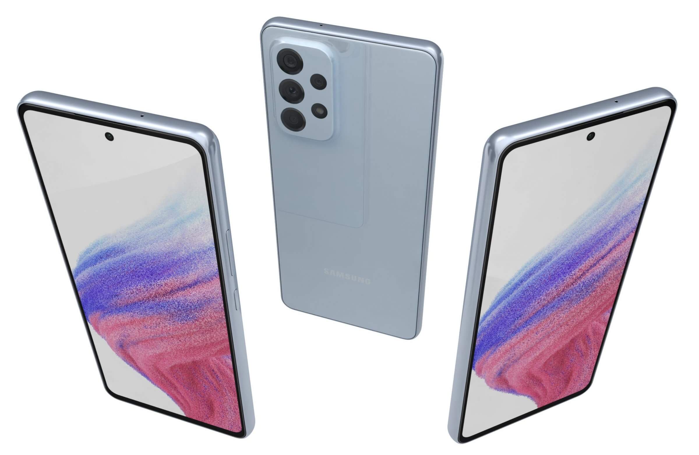 Samsung Galaxy A53 5G Blue - 3D Model by Rever_Art