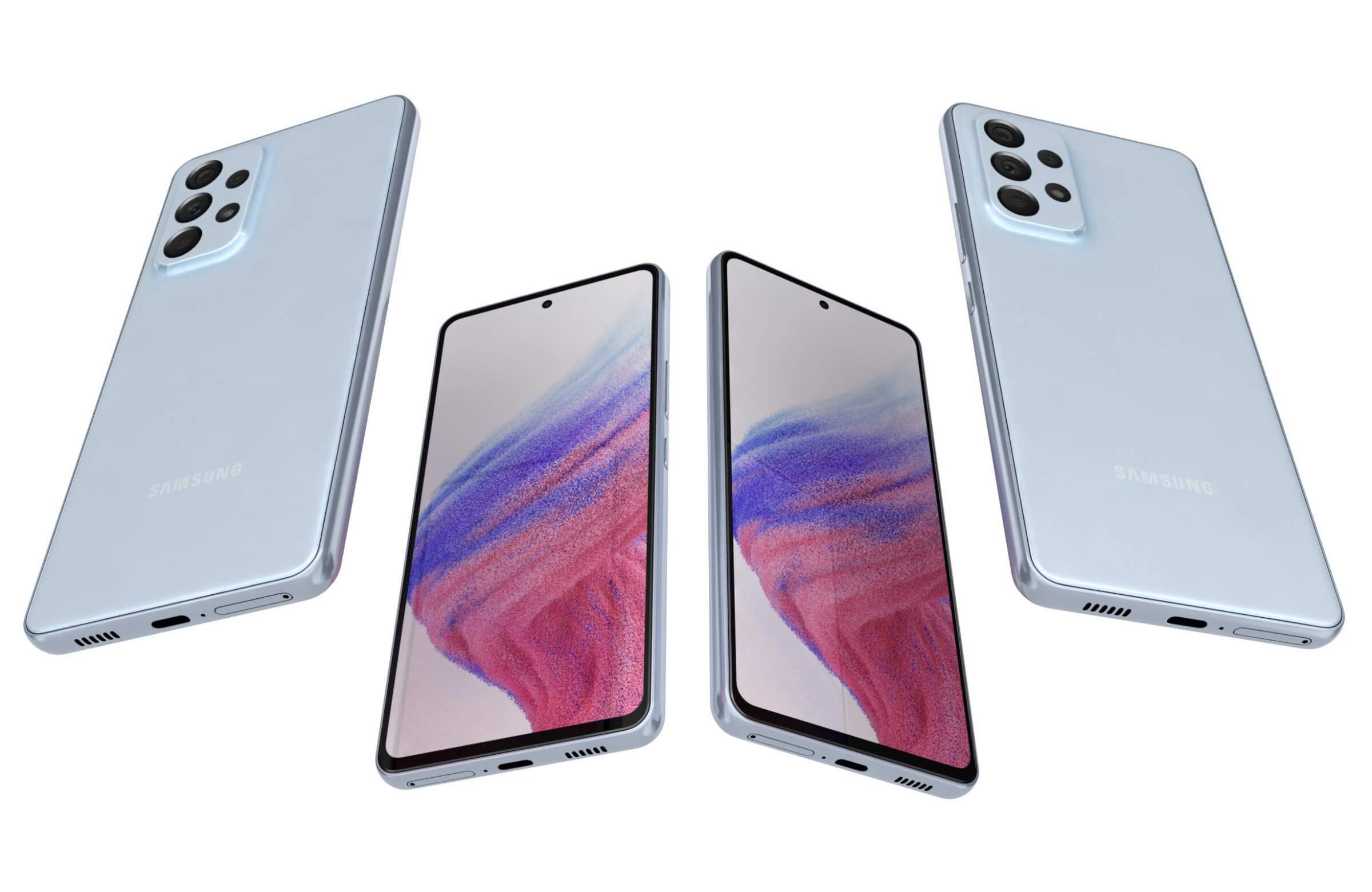 Samsung Galaxy A53 5G Blue - 3D Model by Rever_Art