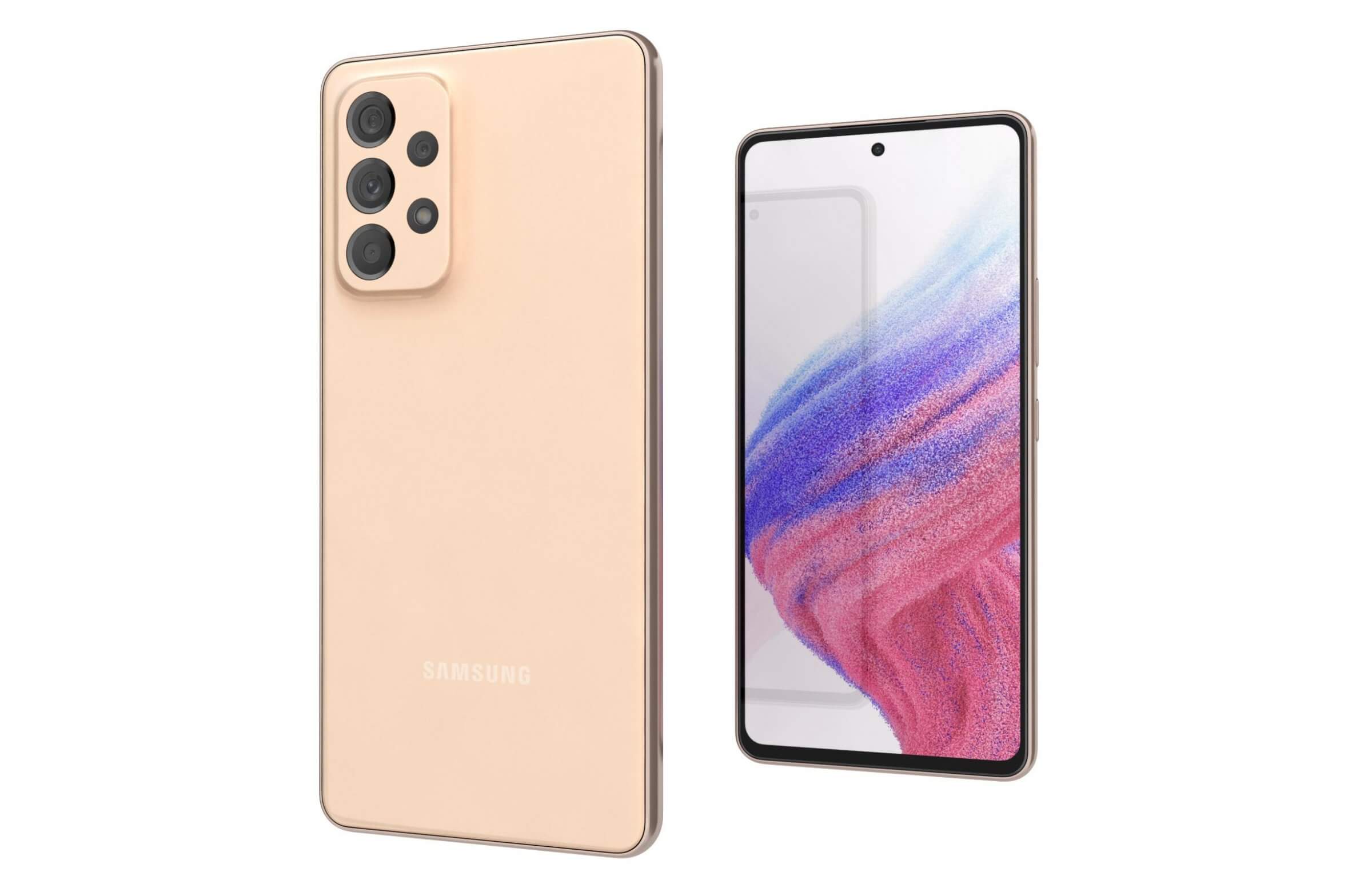 Samsung Galaxy A53 5G Peach - 3D Model by Rever_Art
