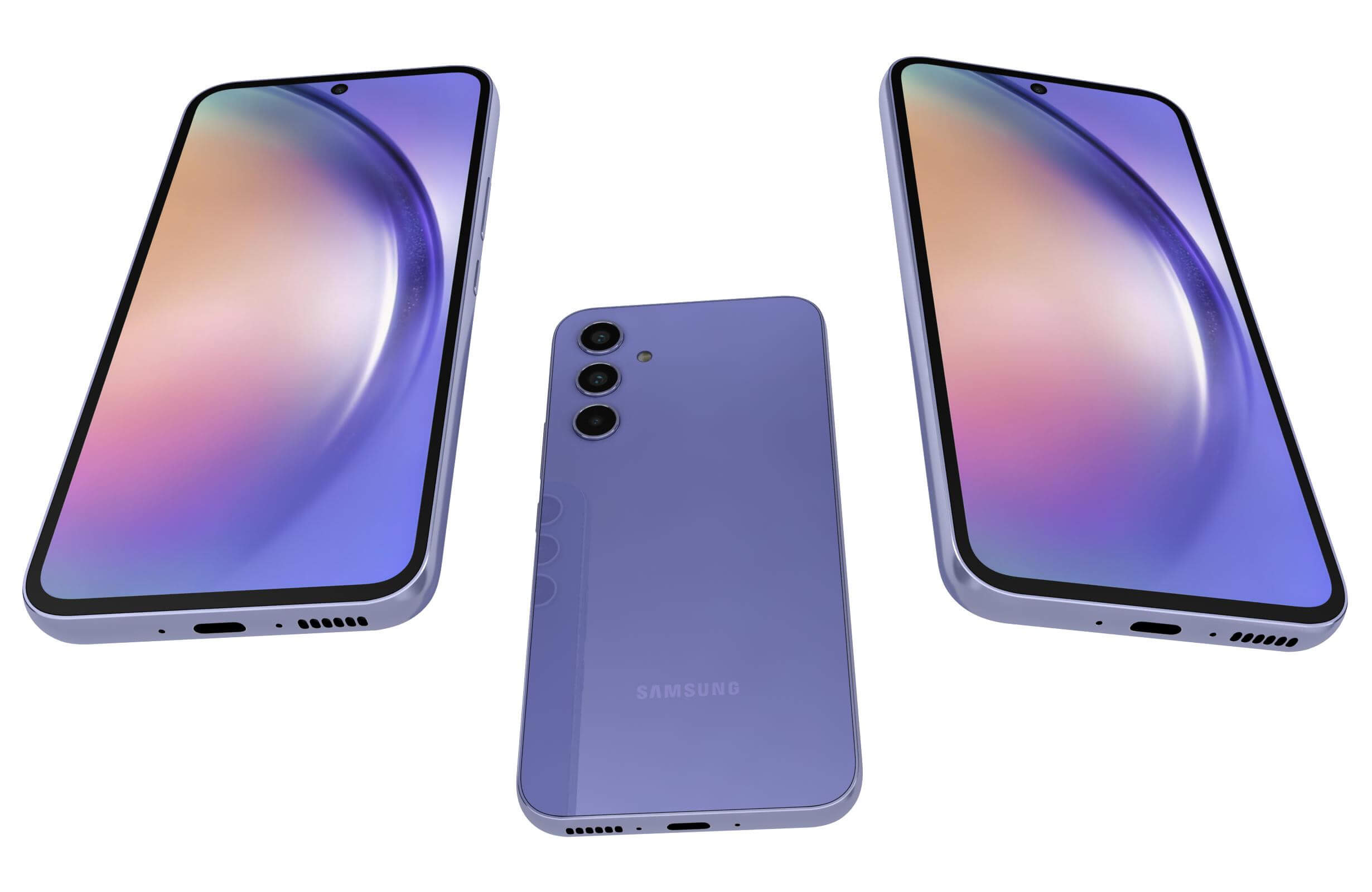 Samsung Galaxy A54 Blue - 3D Model by Rever_Art