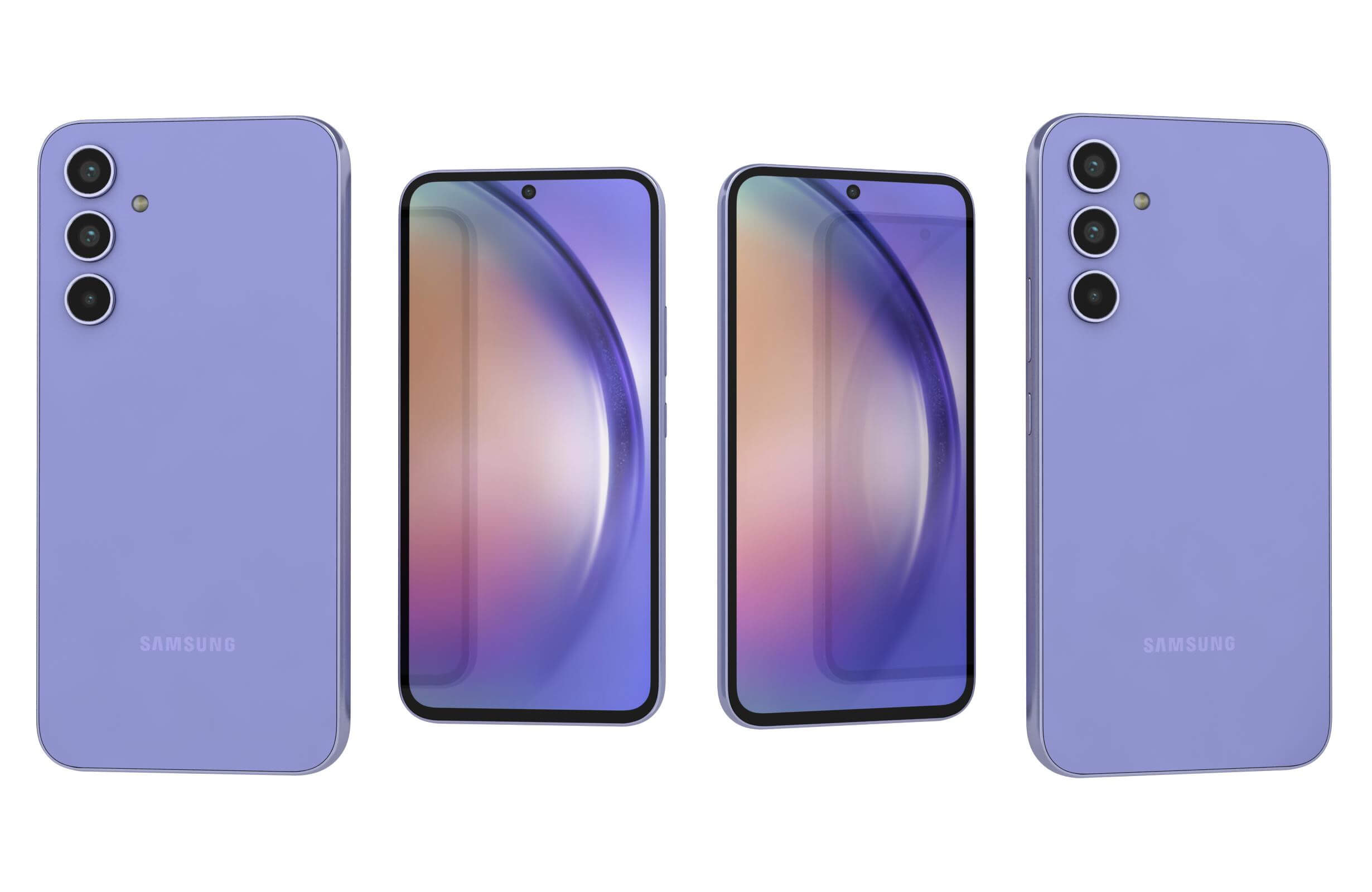 Samsung Galaxy A54 Blue - 3D Model by Rever_Art