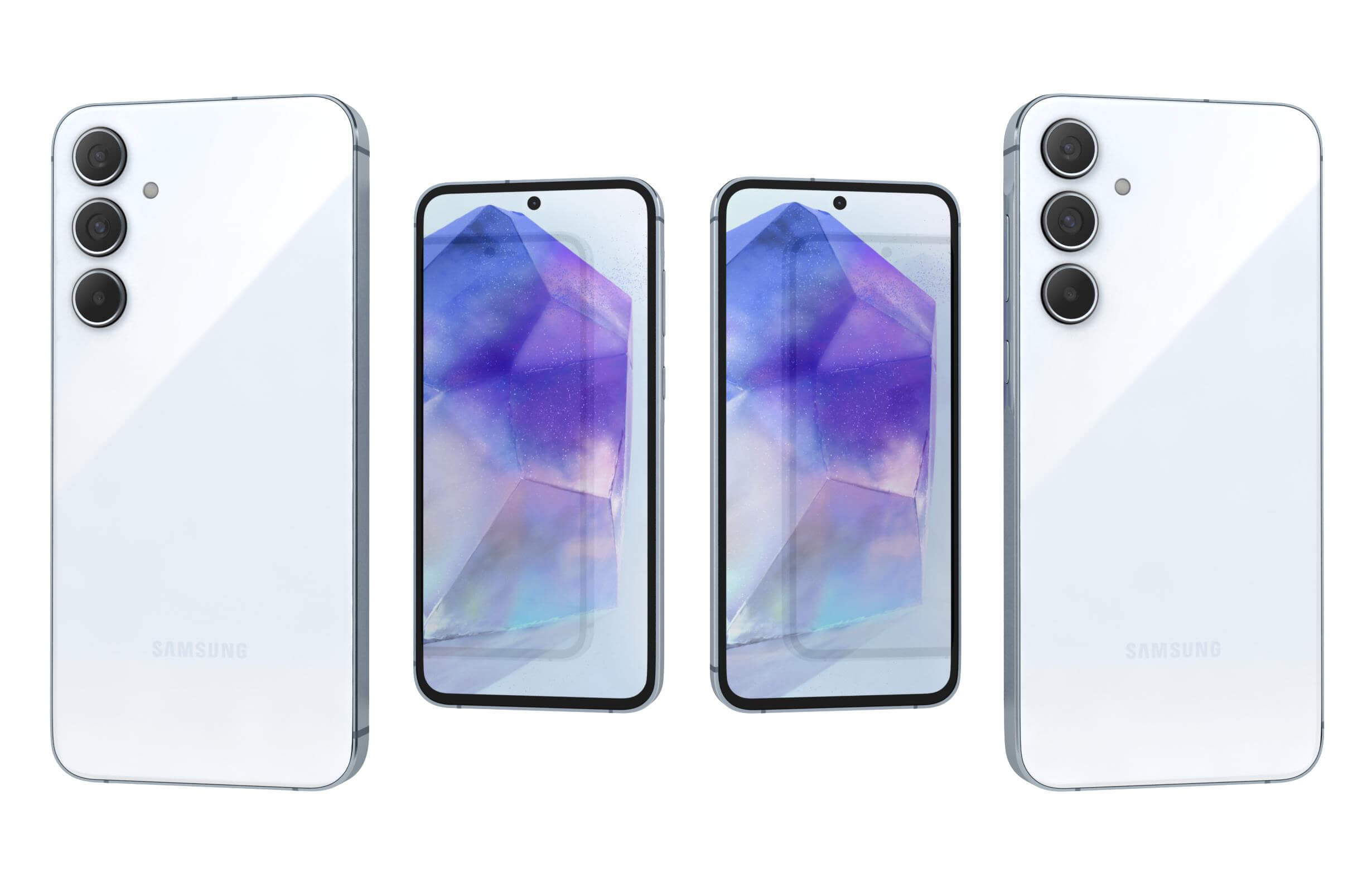 Samsung Galaxy A55 5G White - 3D Model by Rever_Art