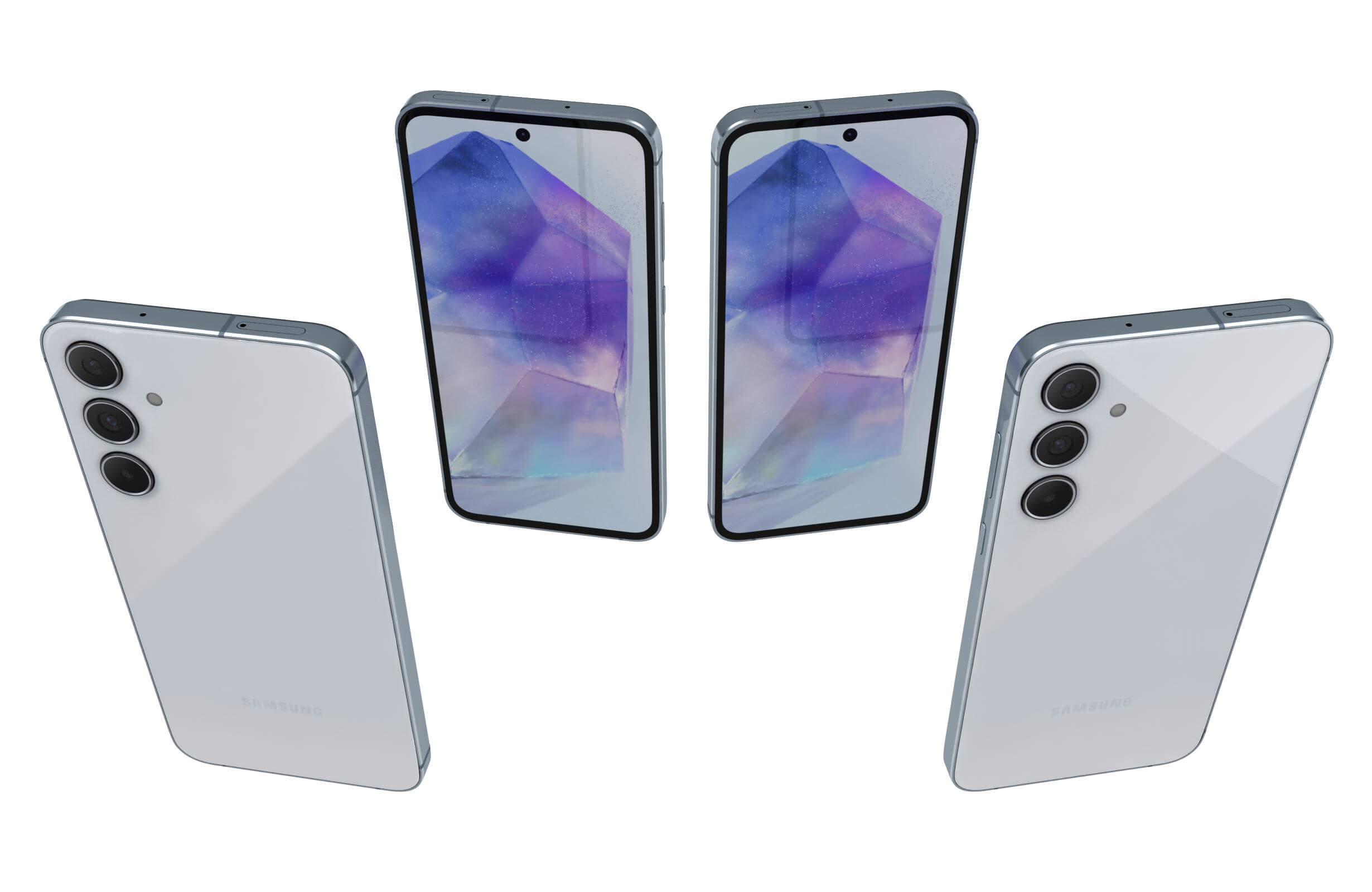 Samsung Galaxy A55 5G White - 3D Model by Rever_Art