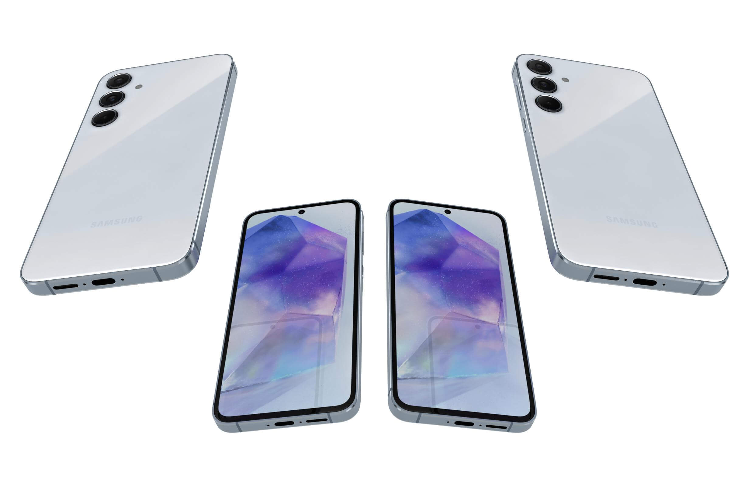 Samsung Galaxy A55 5G White - 3D Model by Rever_Art