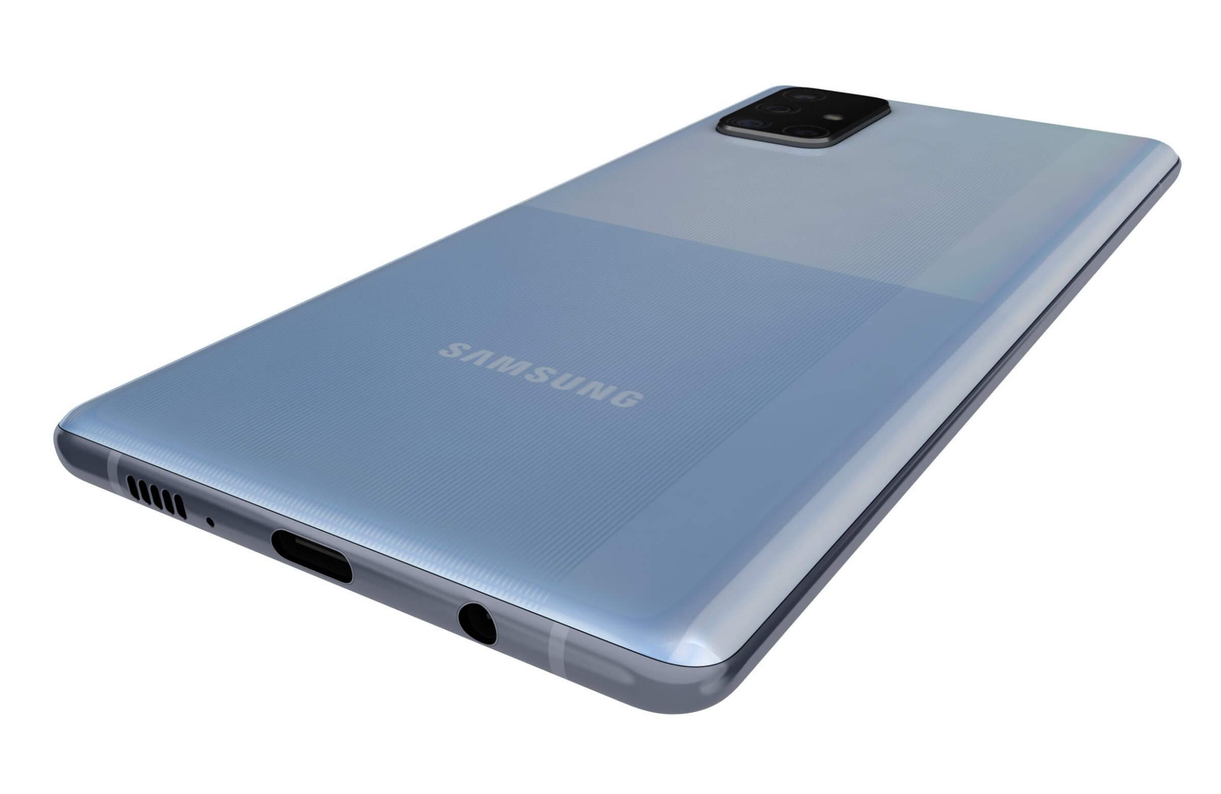 Samsung Galaxy A71 5G Blue - 3D Model by Rever_Art