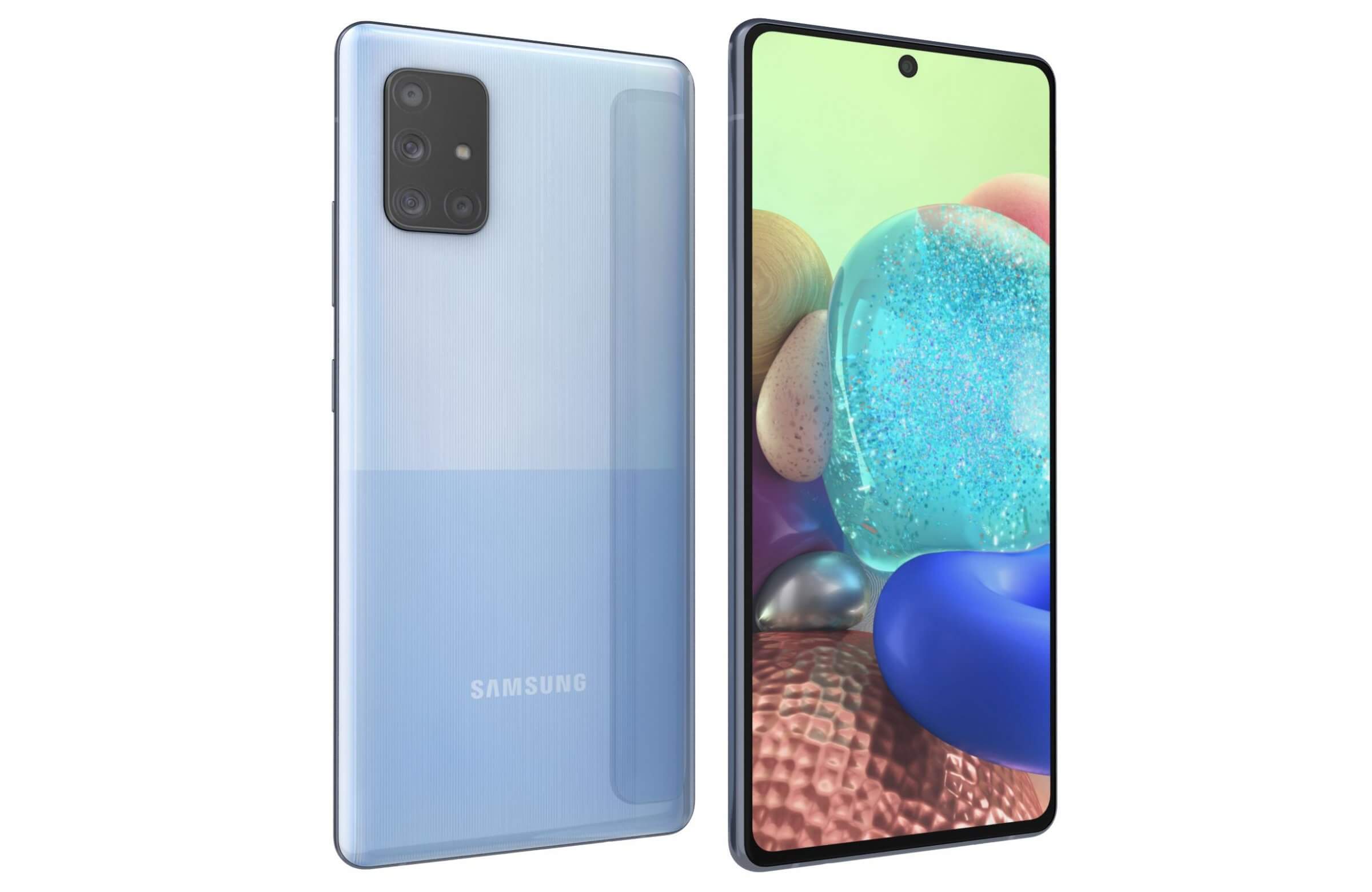 Samsung Galaxy A71 5G Blue - 3D Model by Rever_Art