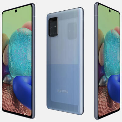 Samsung Galaxy A71 5G Blue - 3D Model by Rever_Art