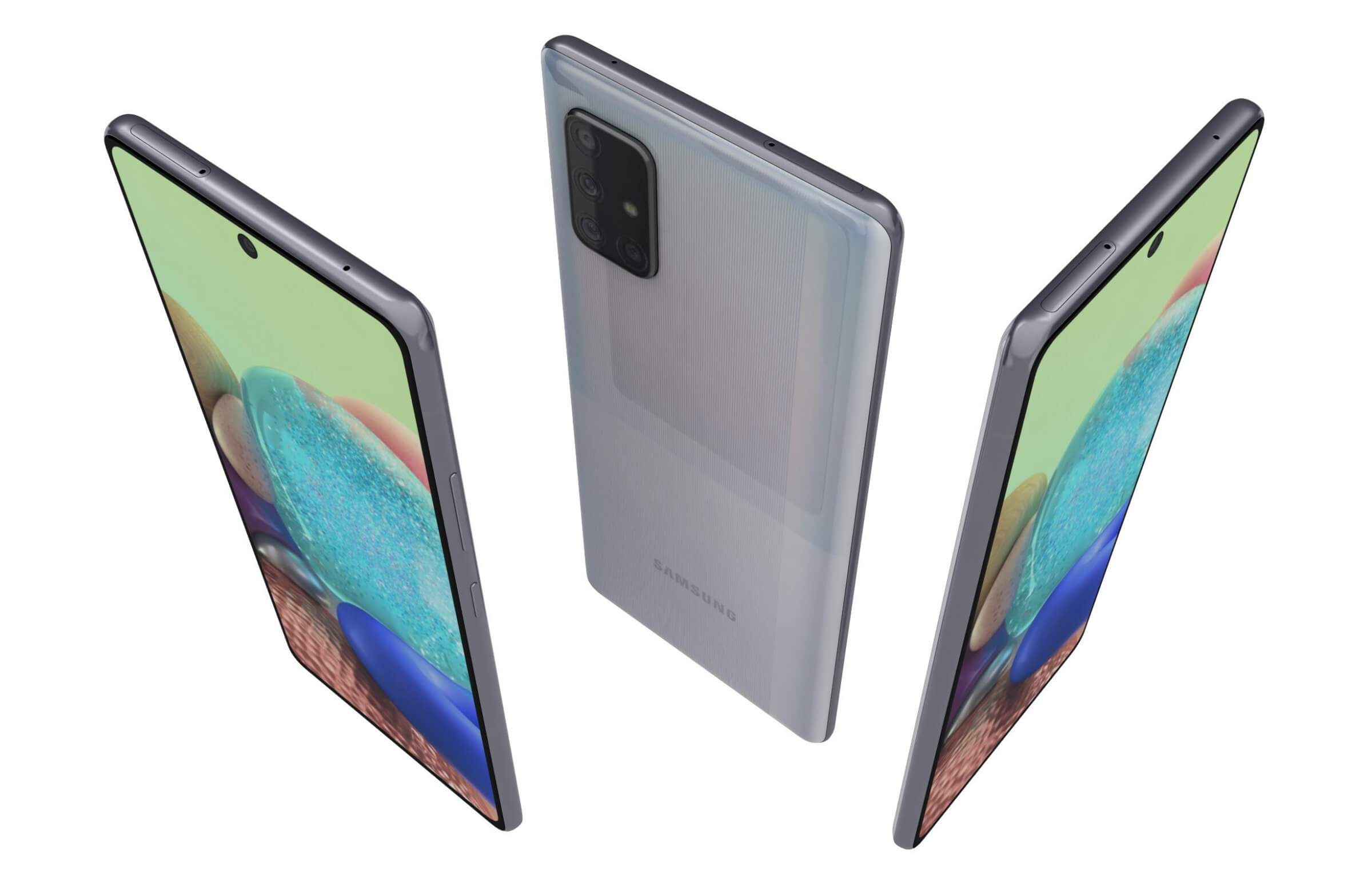 Samsung Galaxy A71 5G White - 3D Model by Rever_Art