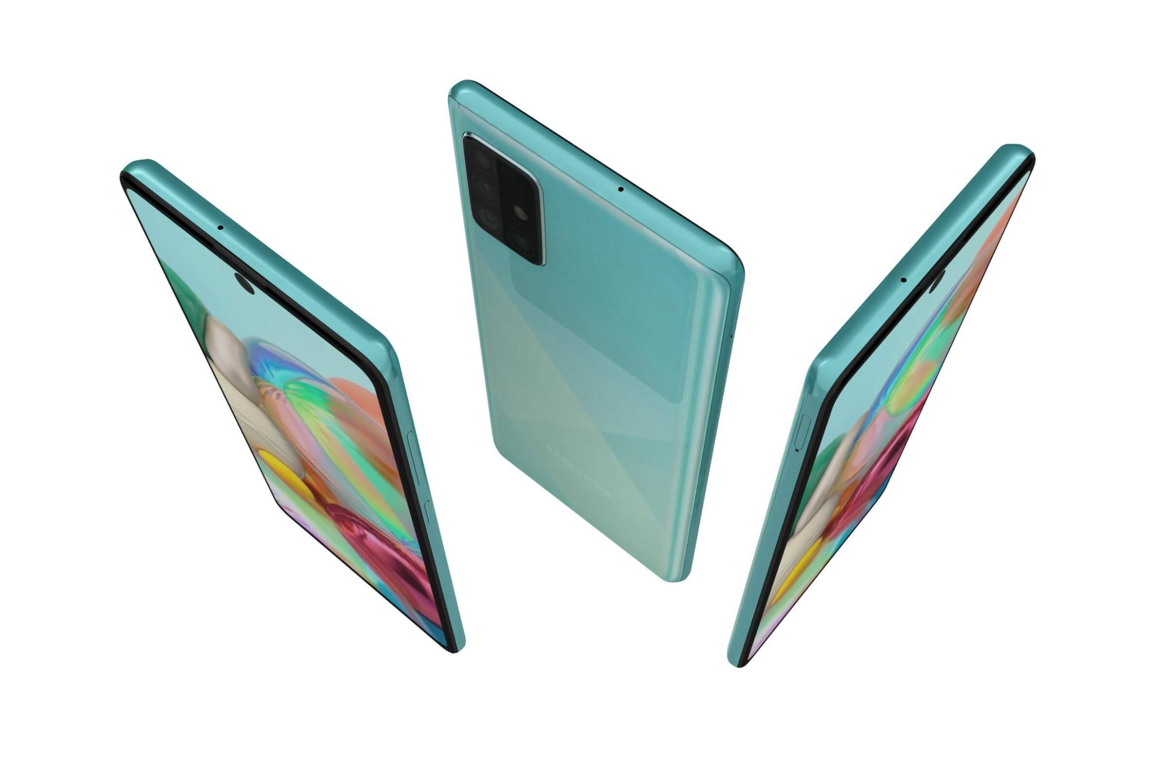 Samsung Galaxy A71 Blue - 3D Model by Rever_Art