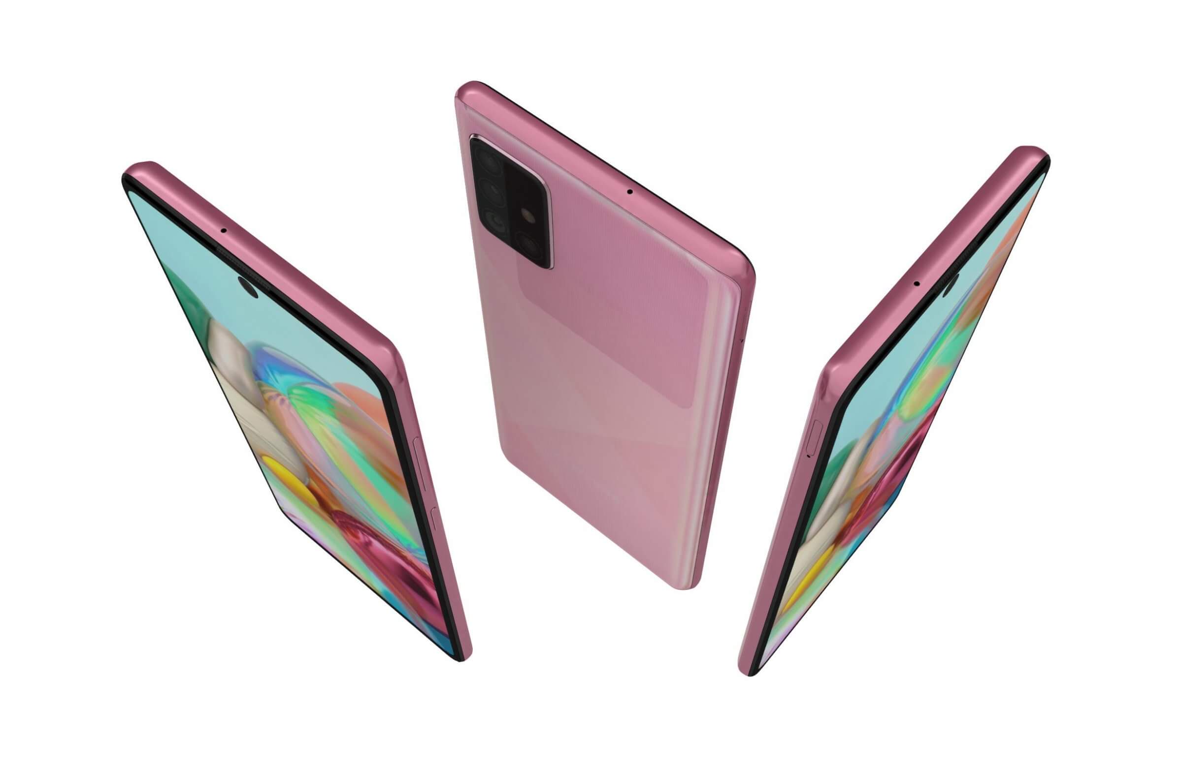 Samsung Galaxy A71 Pink - 3D Model by Rever_Art
