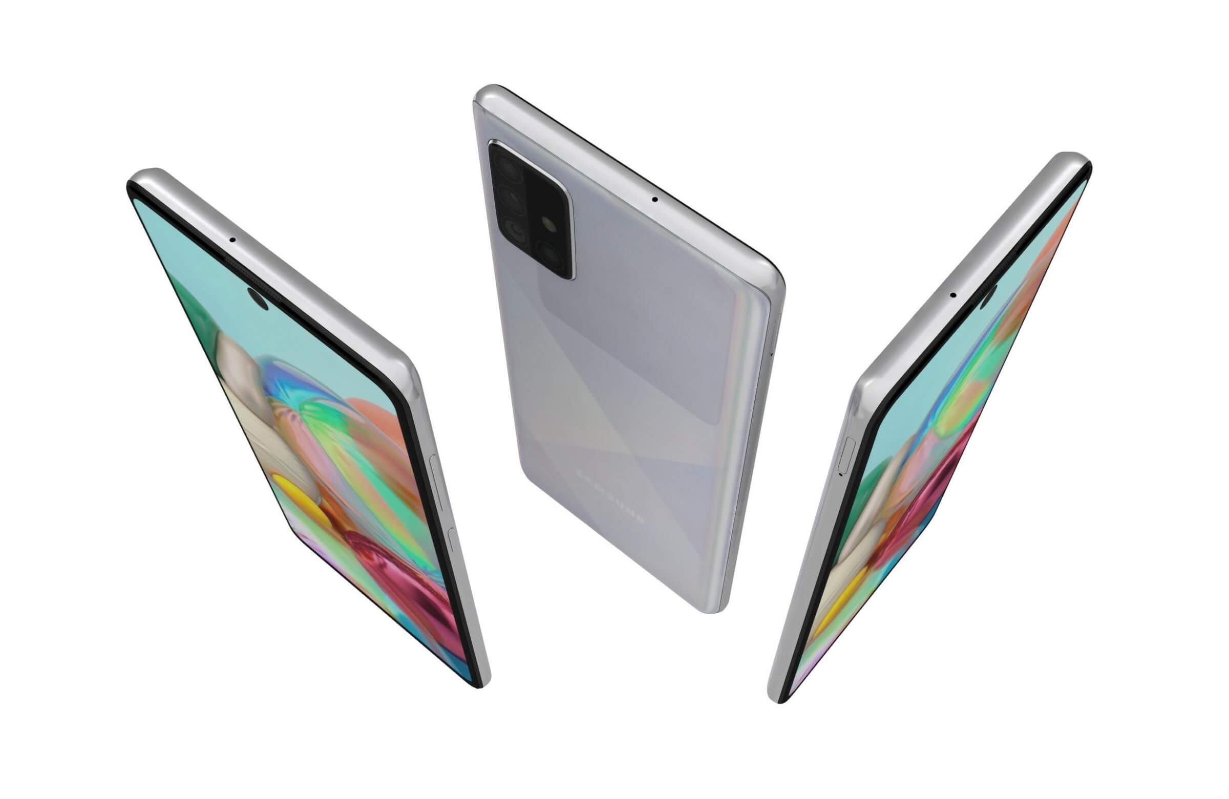 Samsung Galaxy A71 White - 3D Model by Rever_Art