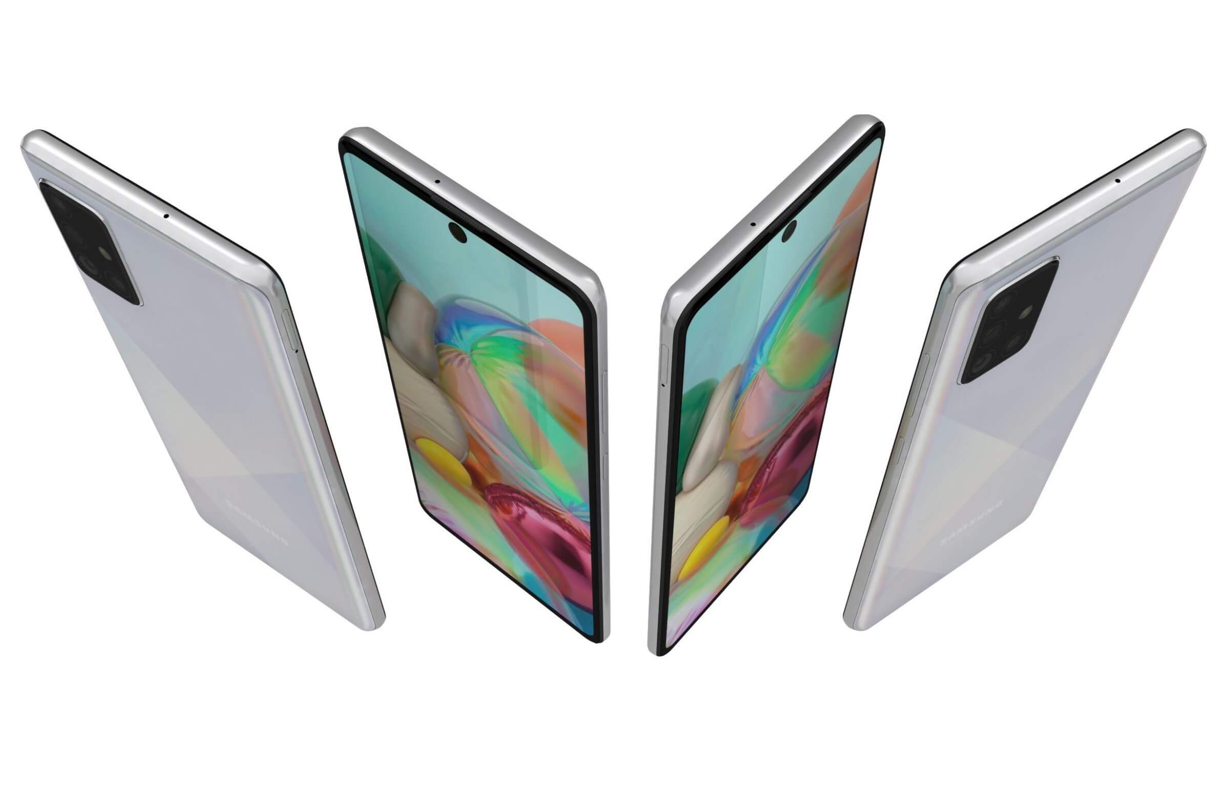 Samsung Galaxy A71 White - 3D Model by Rever_Art