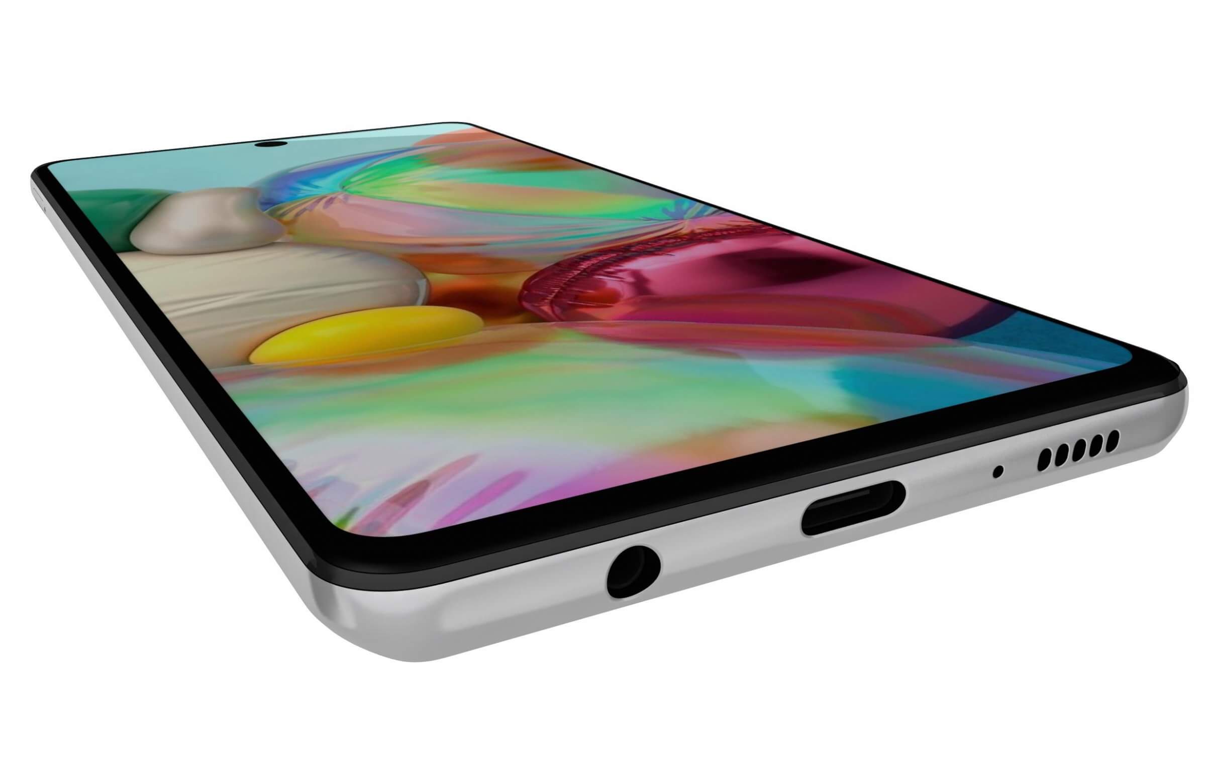 Samsung Galaxy A71 White - 3D Model by Rever_Art