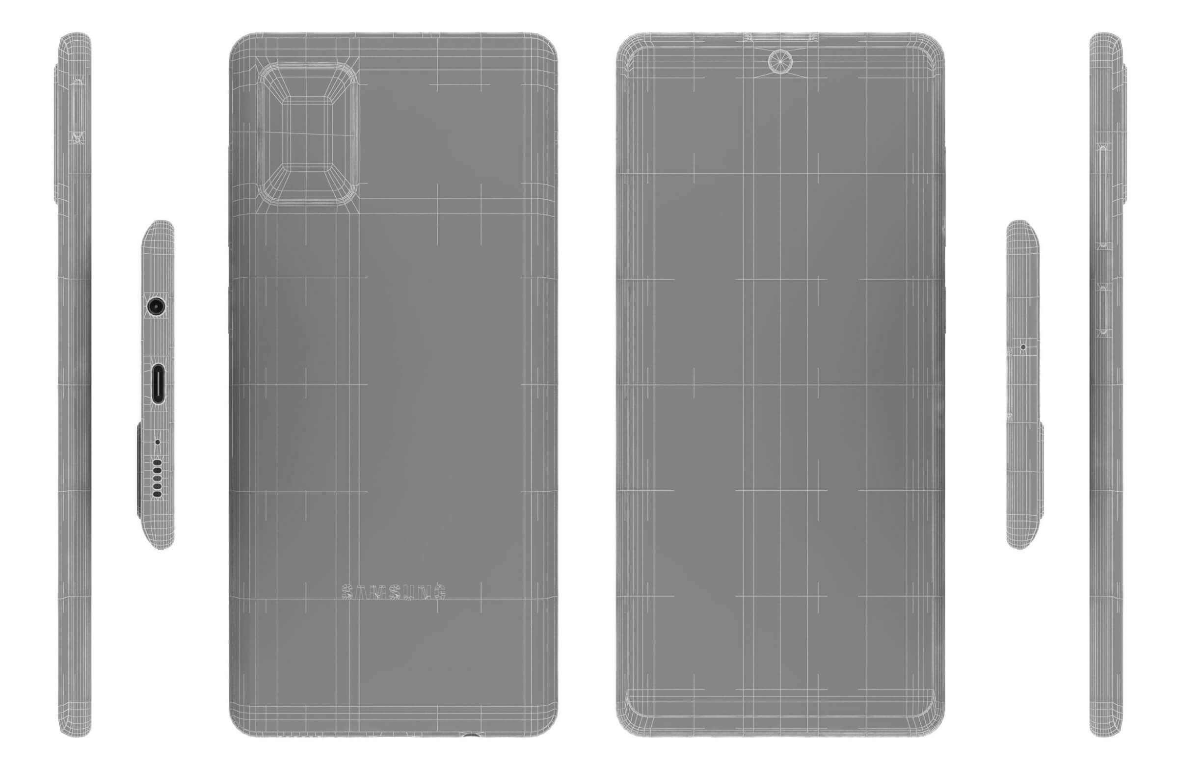 Samsung Galaxy A71 White - 3D Model by Rever_Art