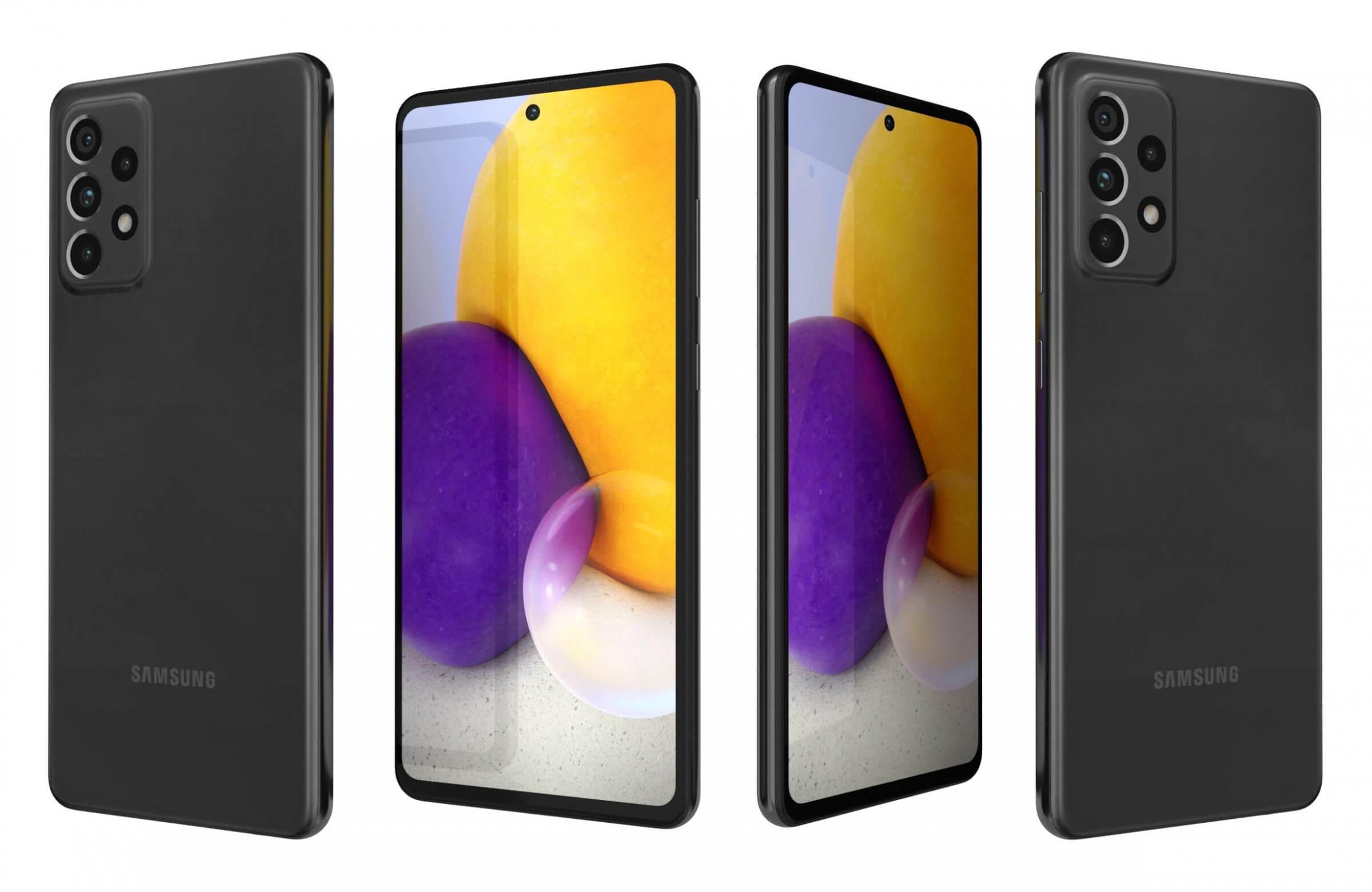 Samsung Galaxy A72 Awesome Black - 3D Model by Rever_Art