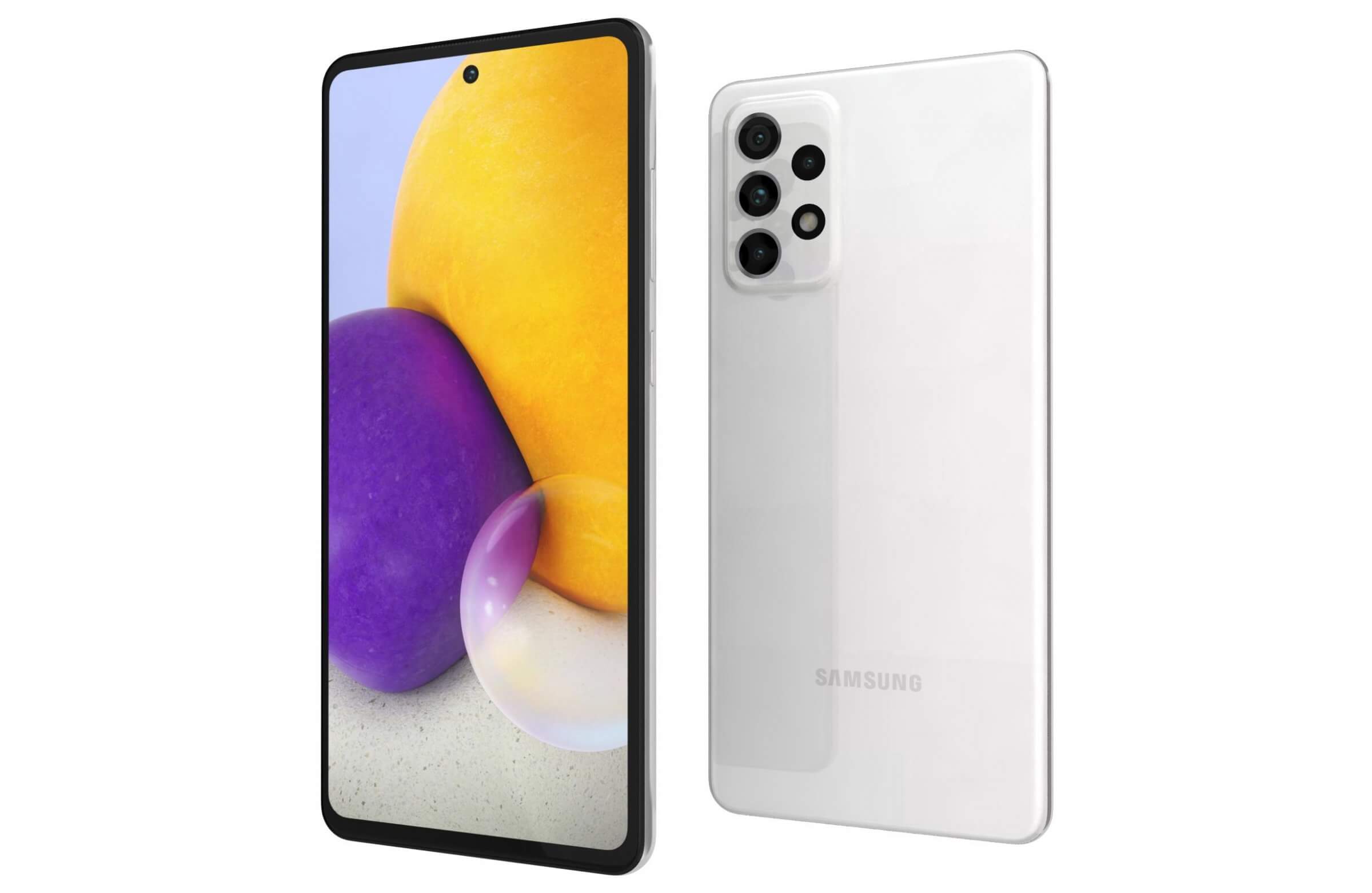 Samsung Galaxy A72 Awesome White - 3D Model by Rever_Art