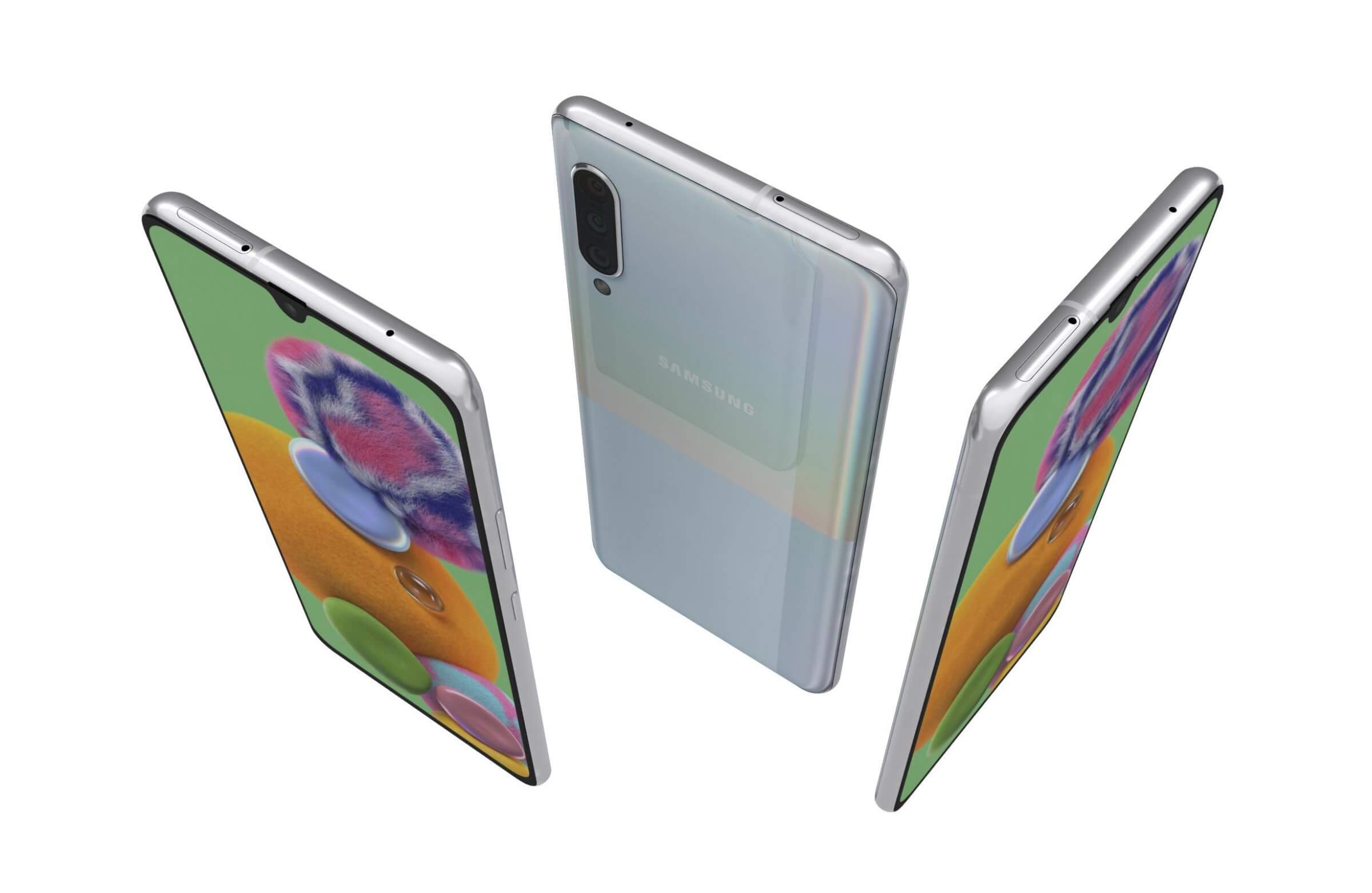 Samsung Galaxy A90 5G Black and White - 3D Model by Rever_Art