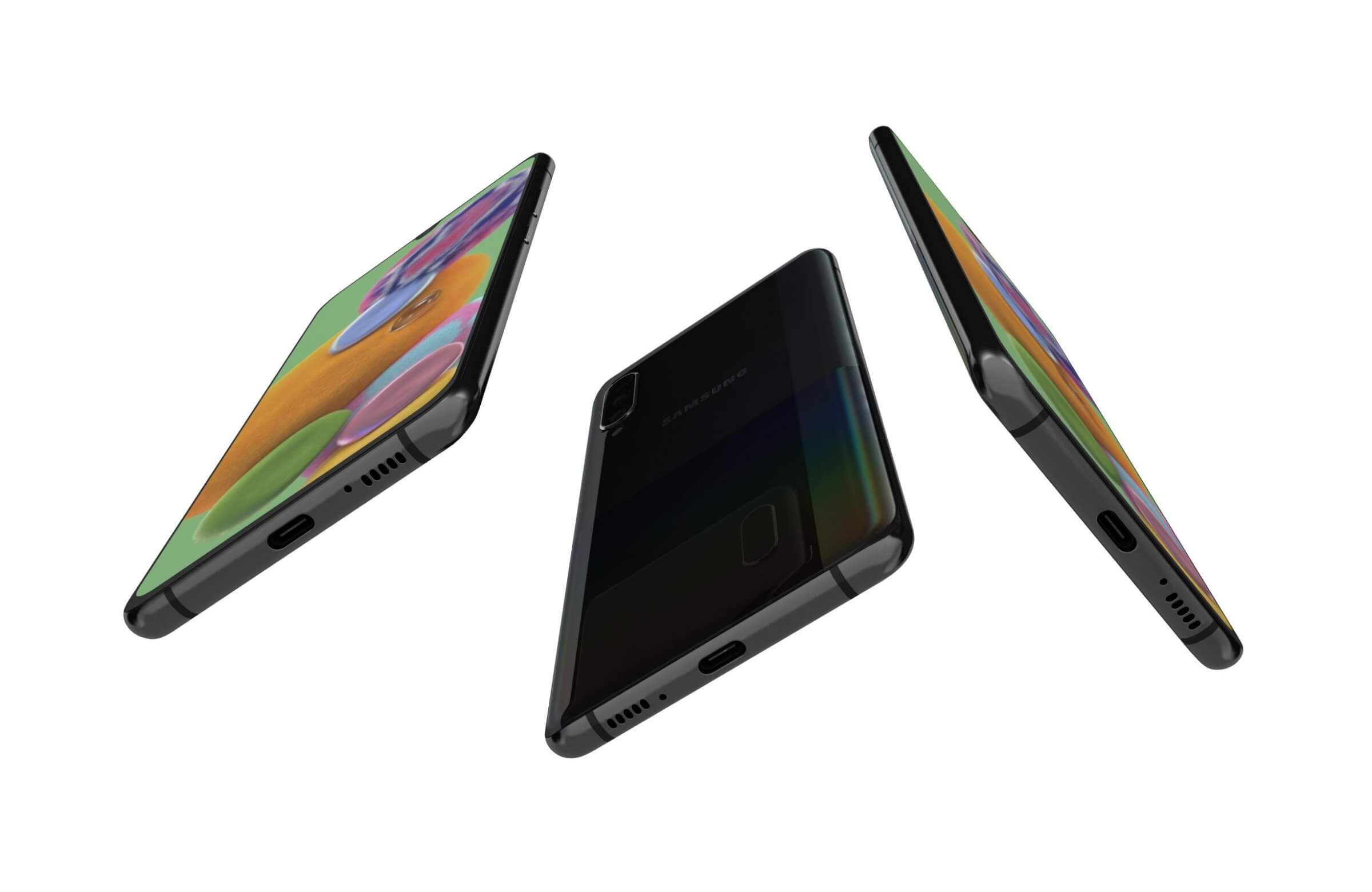 Samsung Galaxy A90 5G Black and White - 3D Model by Rever_Art