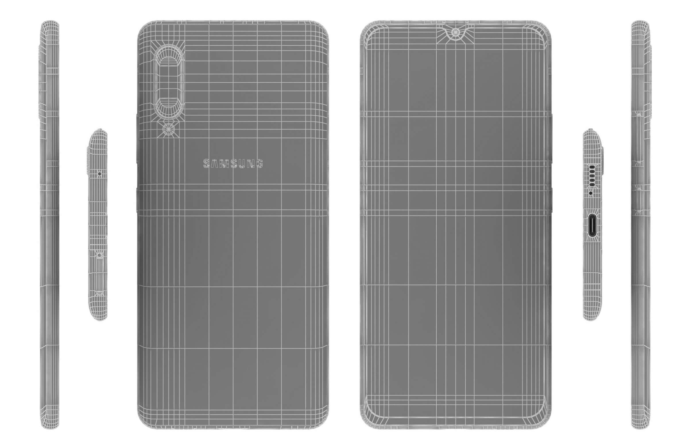 Samsung Galaxy A90 5G Black and White - 3D Model by Rever_Art