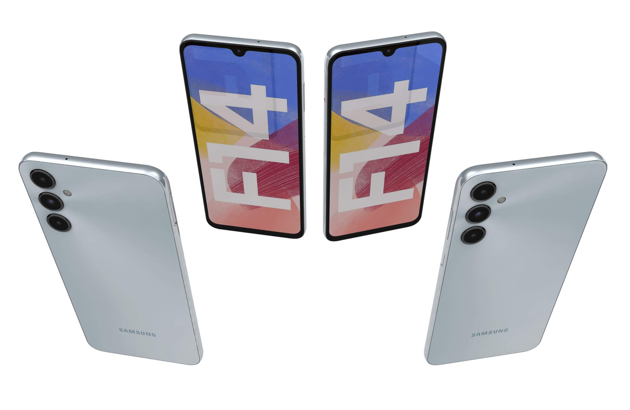 Samsung Galaxy F14 4G Silver - 3D Model by Rever_Art