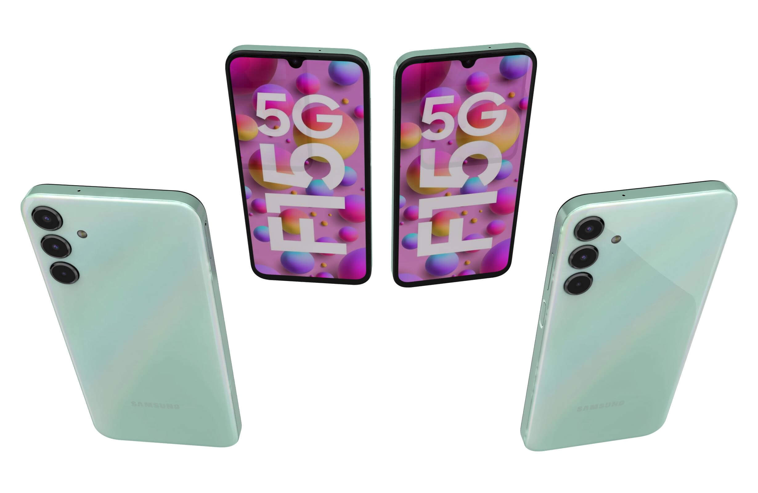 Samsung Galaxy F15 Green - 3D Model by Rever_Art