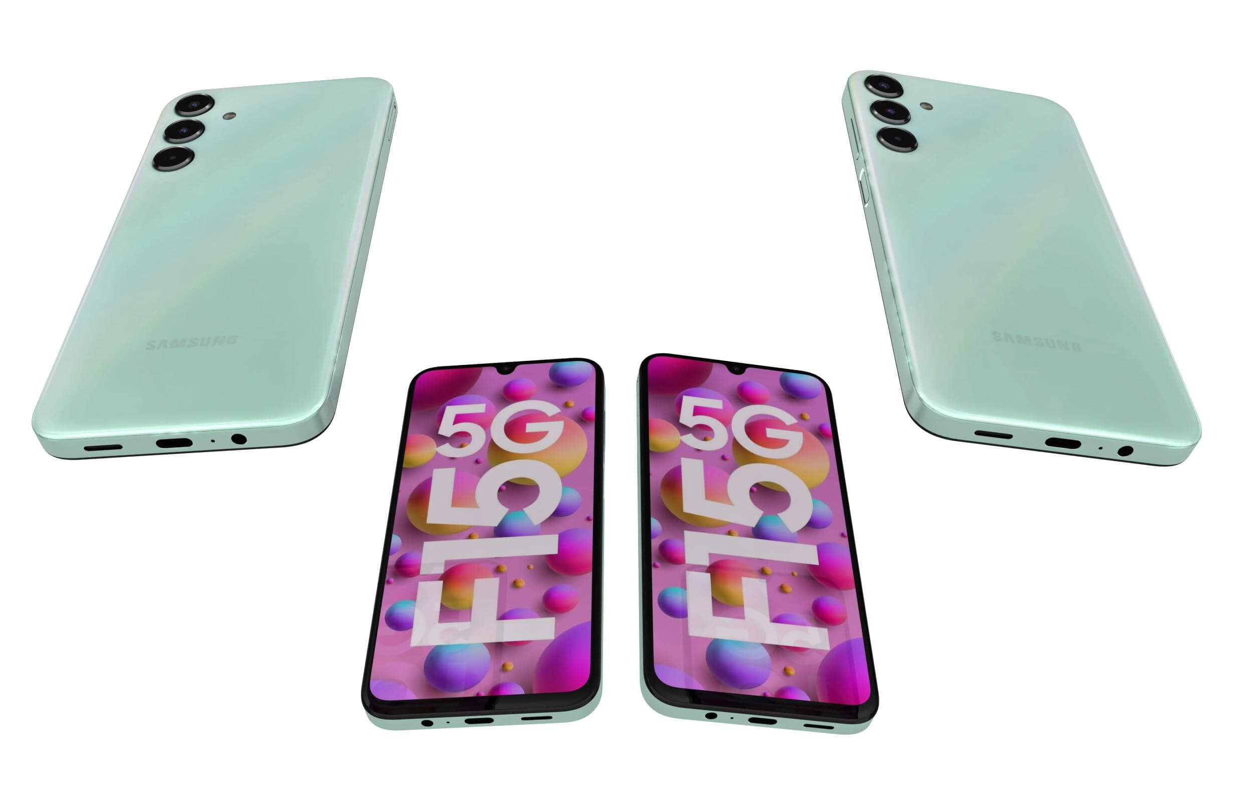 Samsung Galaxy F15 Green - 3D Model by Rever_Art