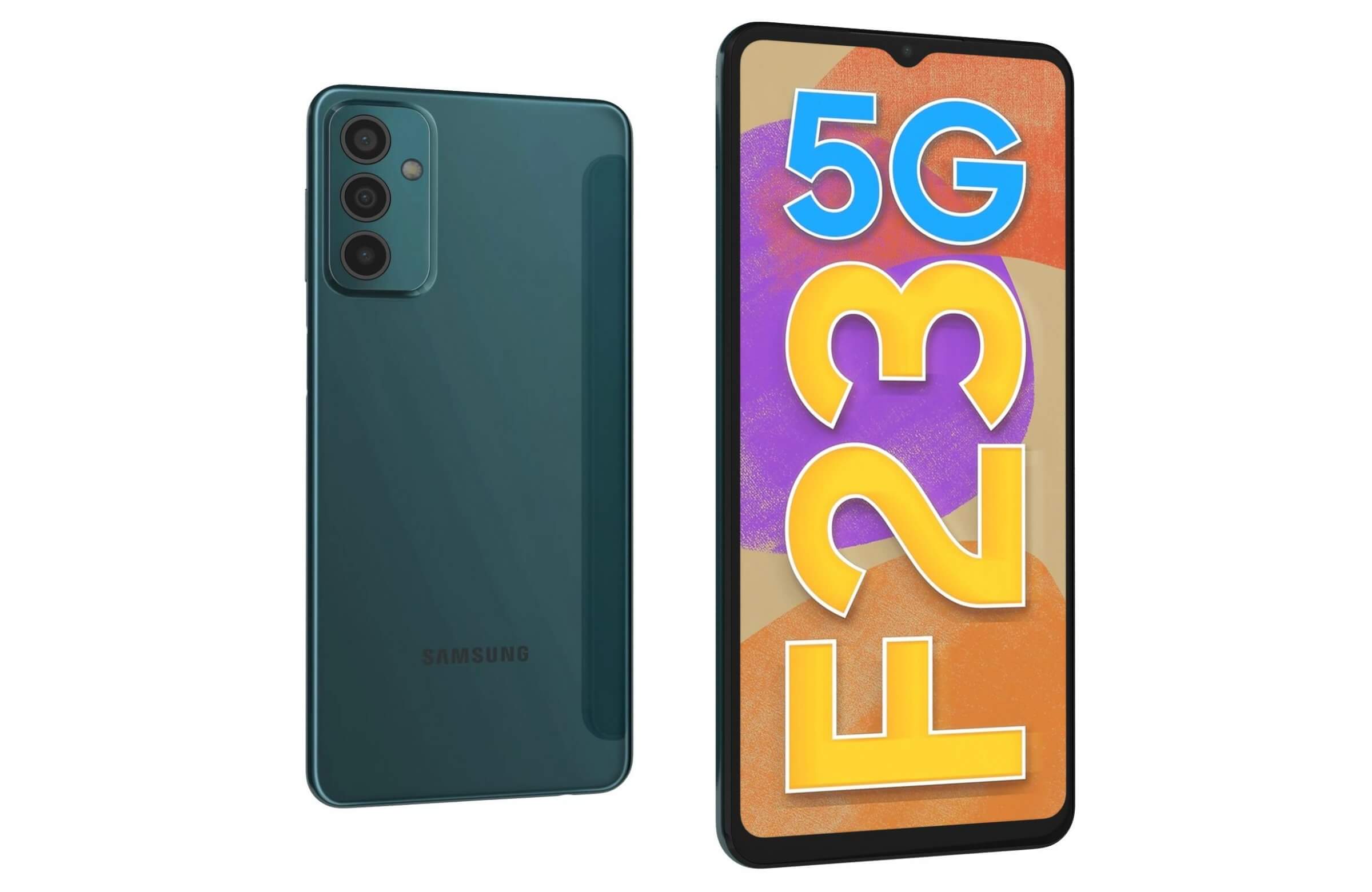 Samsung Galaxy F23 Aqua Blue And Forest Green - 3D Model by Rever_Art