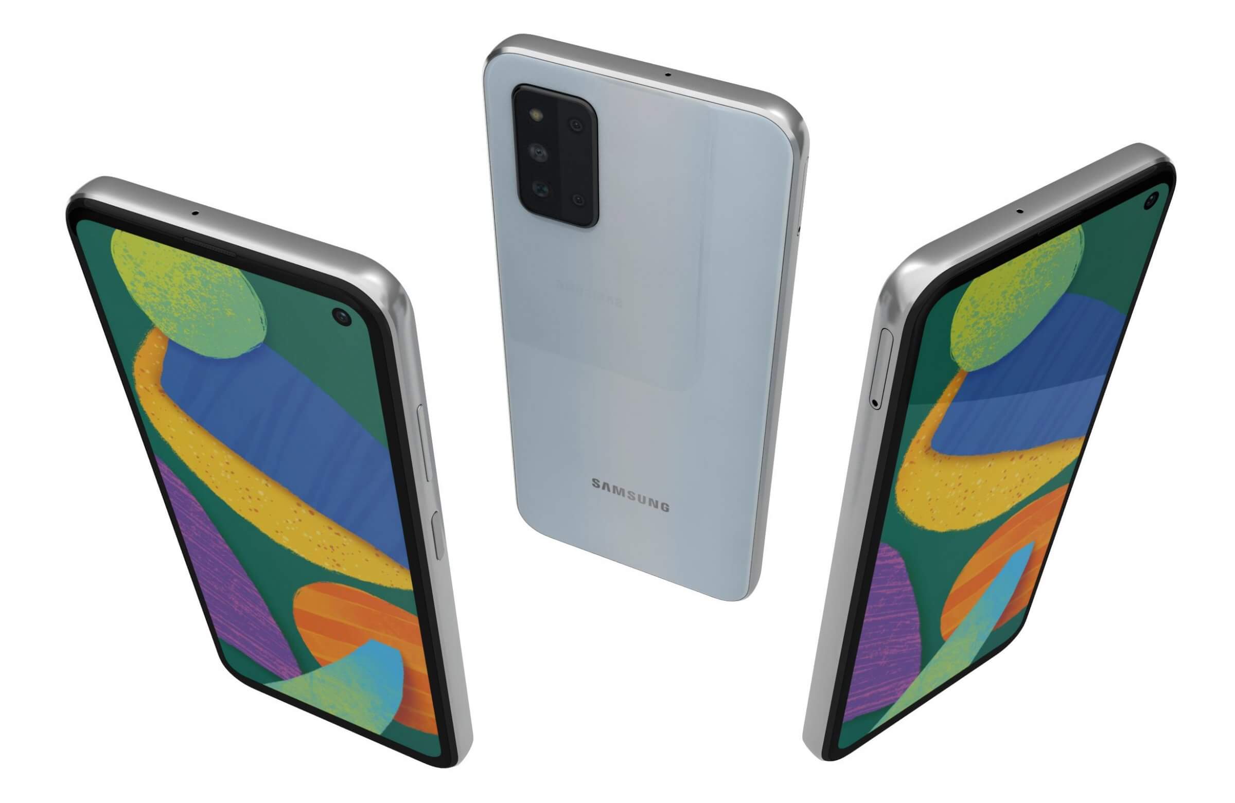 Samsung Galaxy F52 5G White - 3D Model by Rever_Art