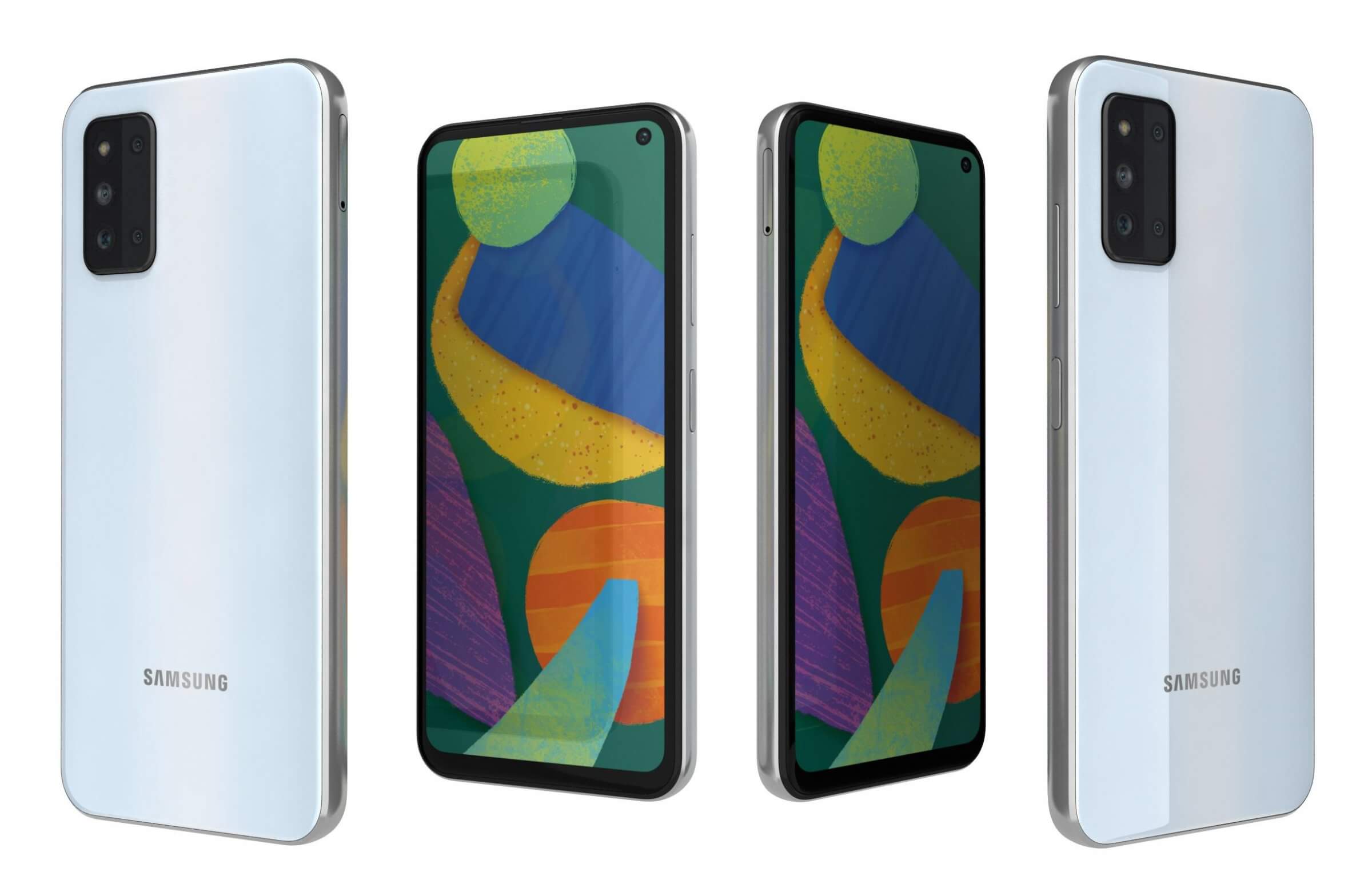 Samsung Galaxy F52 5G White - 3D Model by Rever_Art