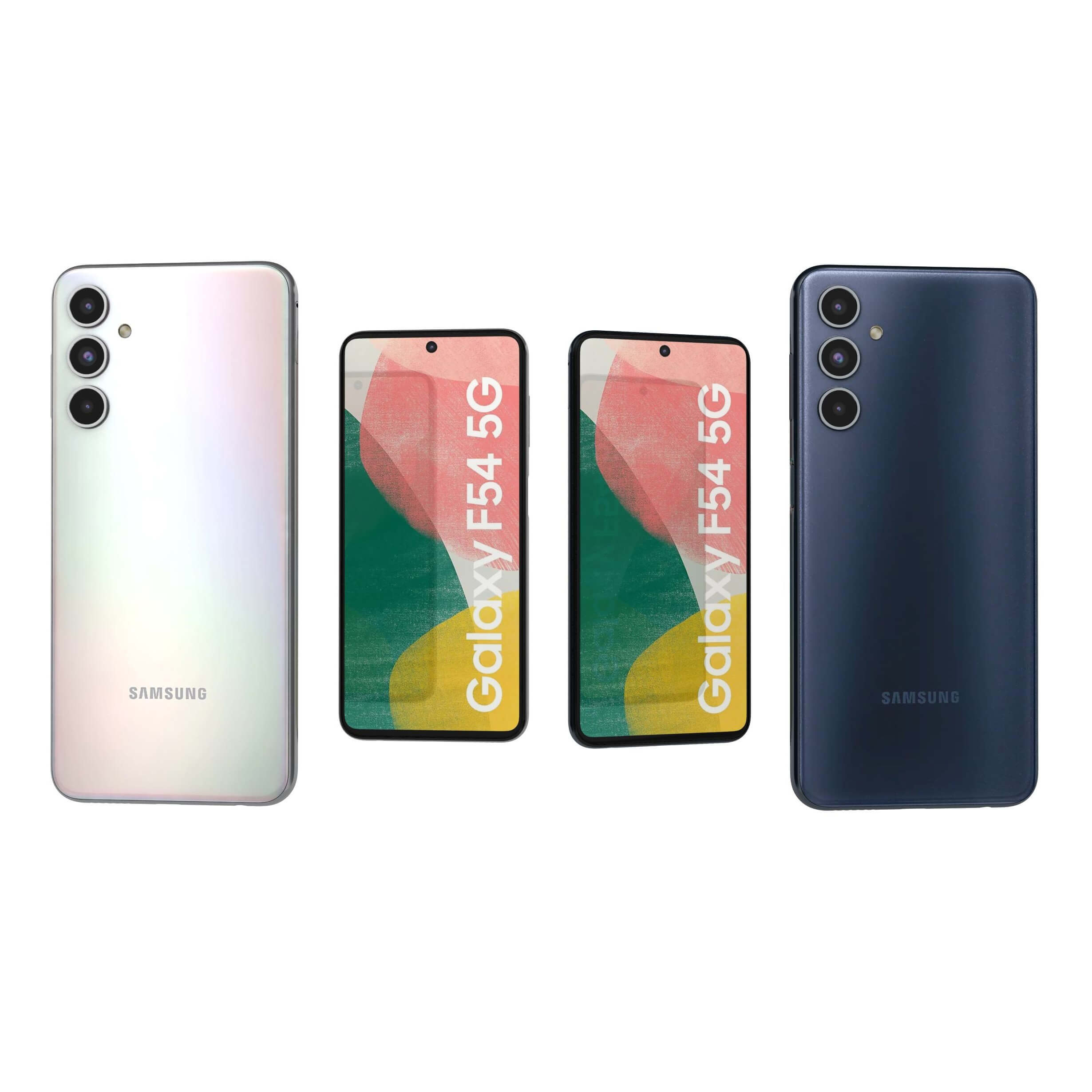 Samsung Galaxy F54 Blue and White - 3D Model by Rever_Art