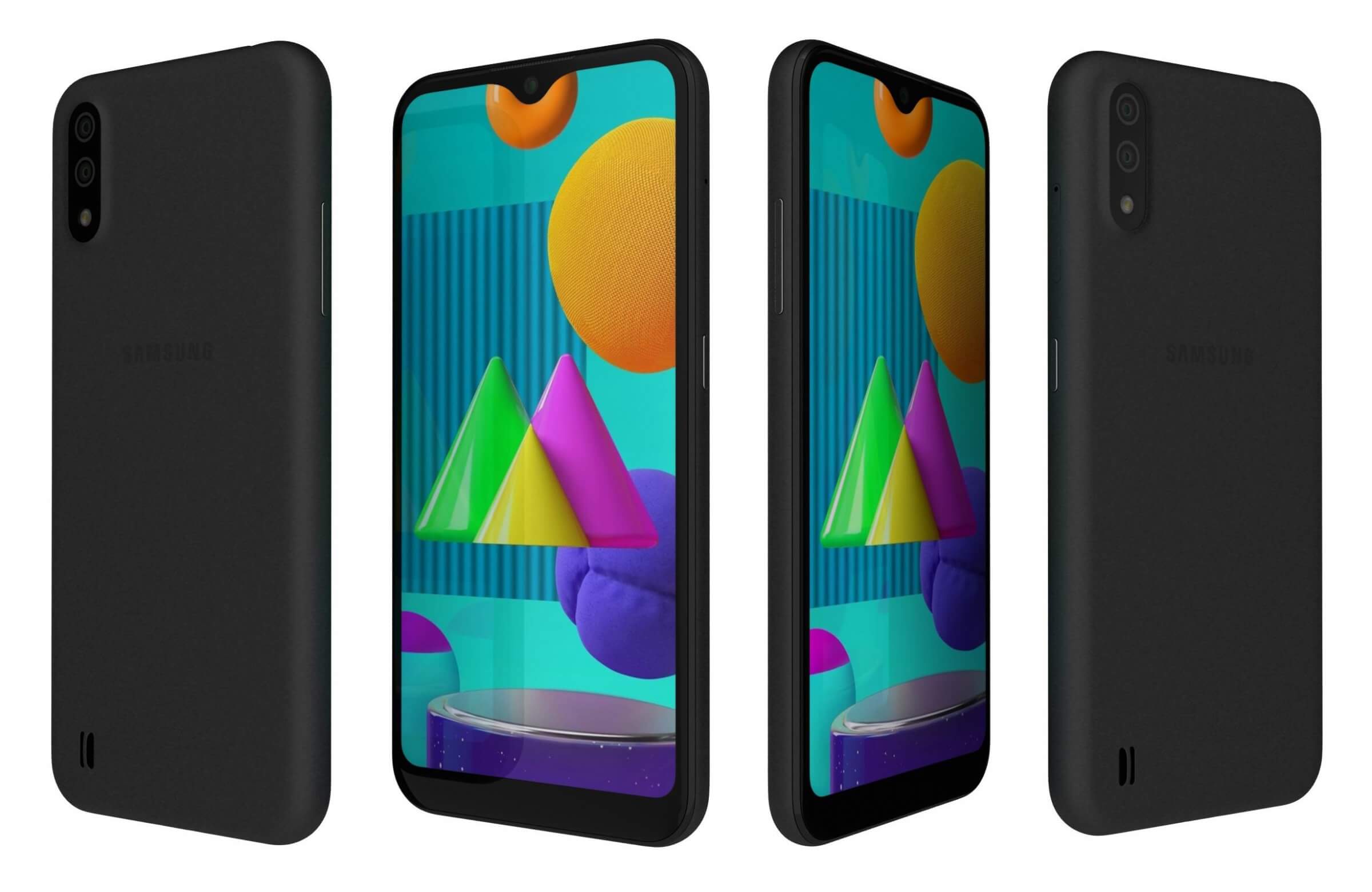 Samsung Galaxy M01 Black - 3D Model by Rever_Art