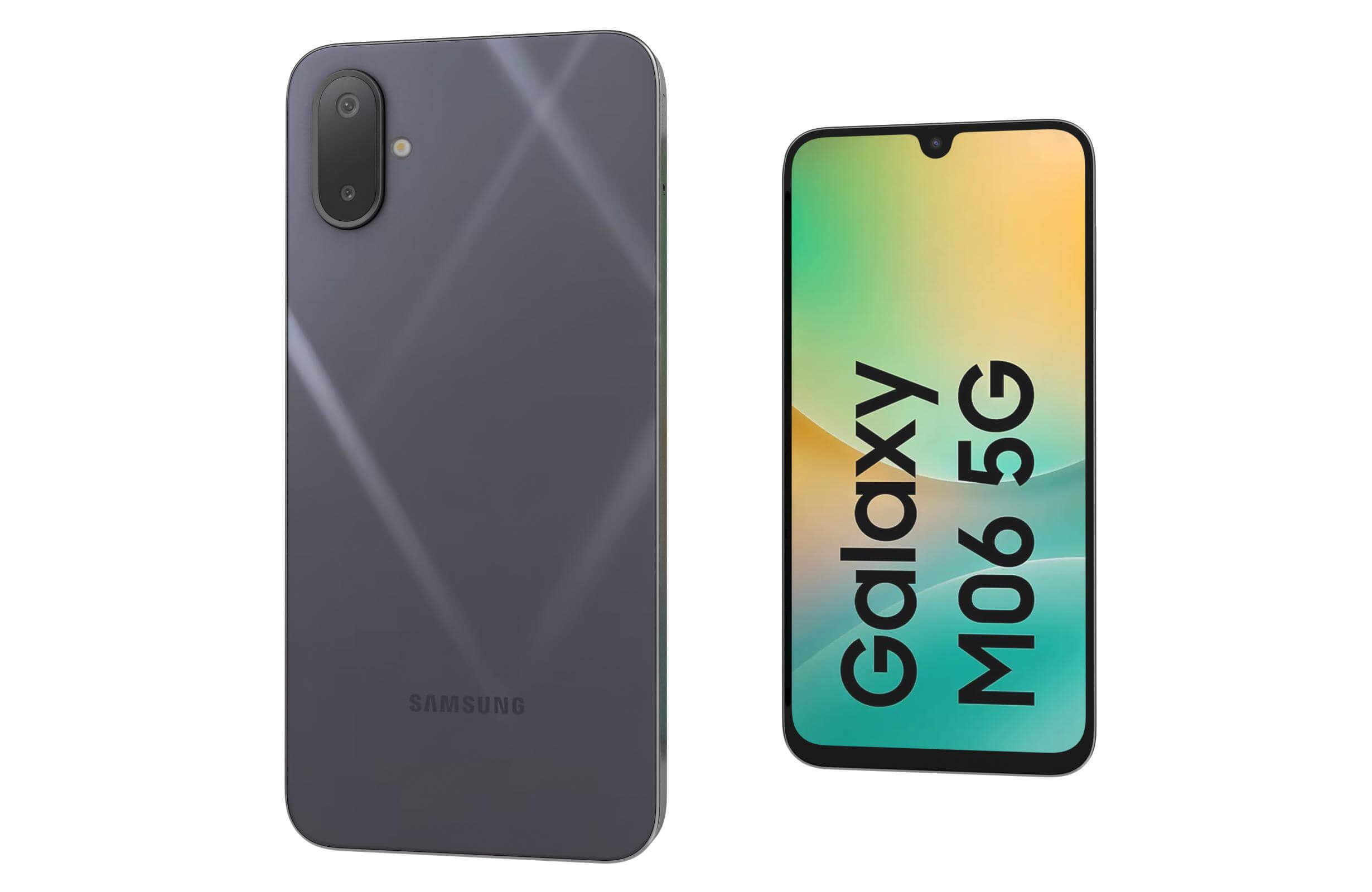 Samsung Galaxy M06 Blazing Black and Sage Green - 3D Model by Rever_Art