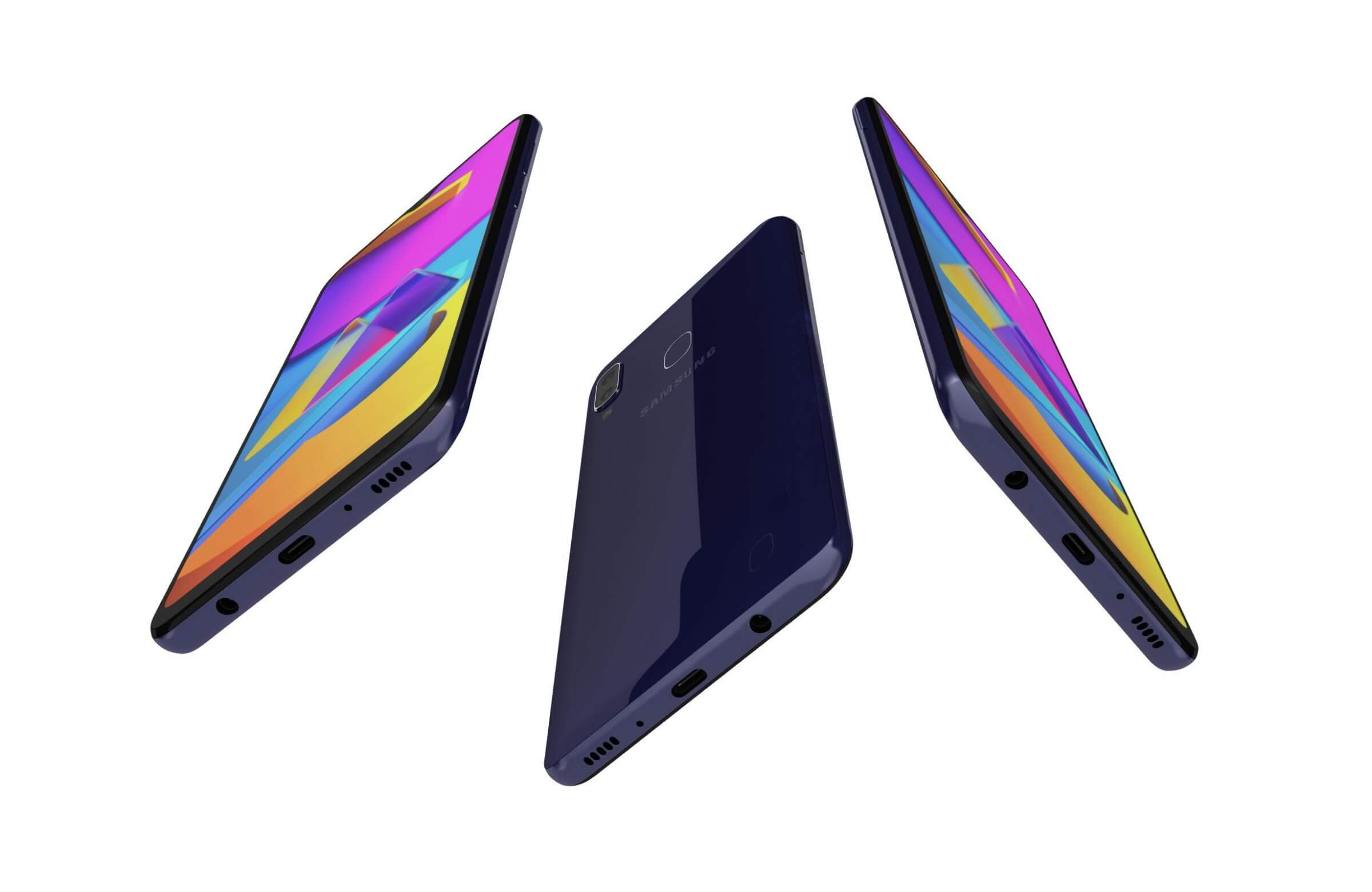 Samsung Galaxy M10s Metallic Blue - 3D Model by Rever_Art