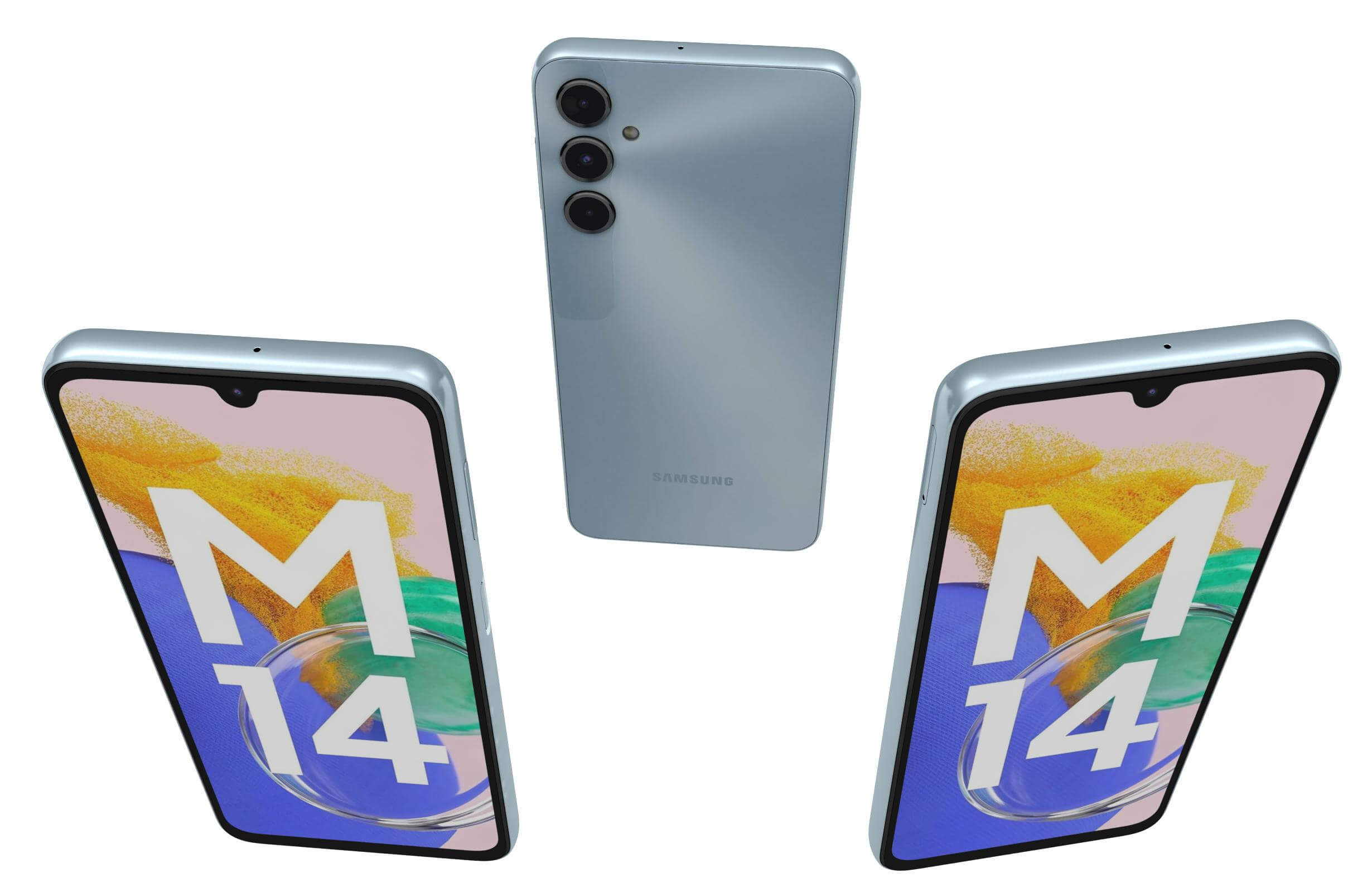 Samsung Galaxy M14 4G Blue - 3D Model by Rever_Art
