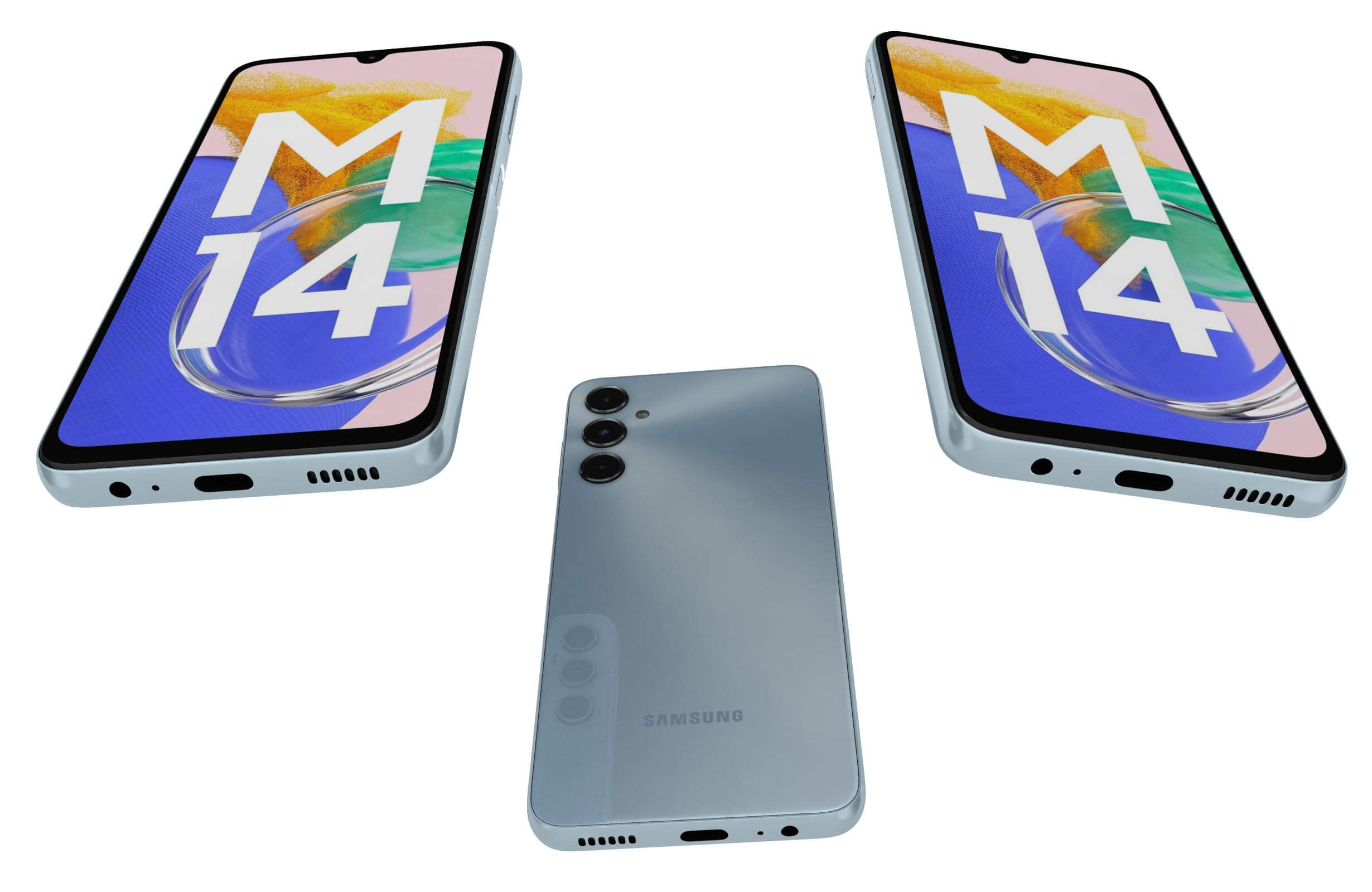 Samsung Galaxy M14 4G Blue - 3D Model by Rever_Art