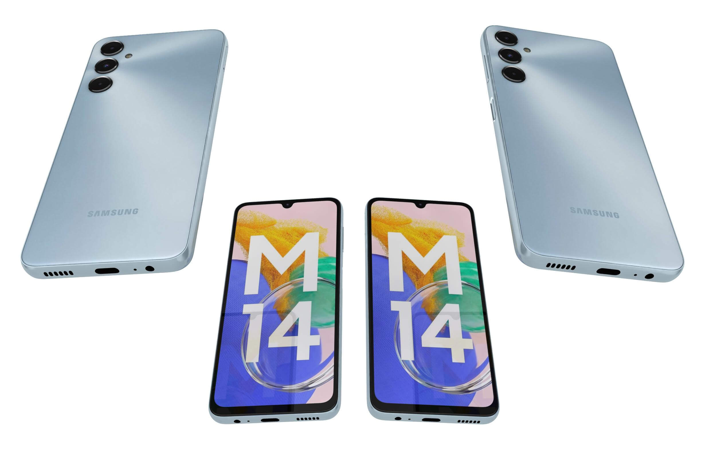 Samsung Galaxy M14 4G Blue - 3D Model by Rever_Art