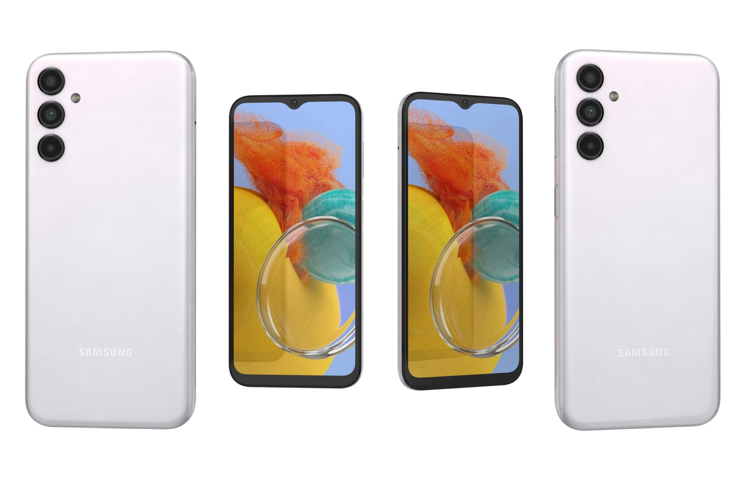 Samsung Galaxy M14 White - 3D Model by Rever_Art