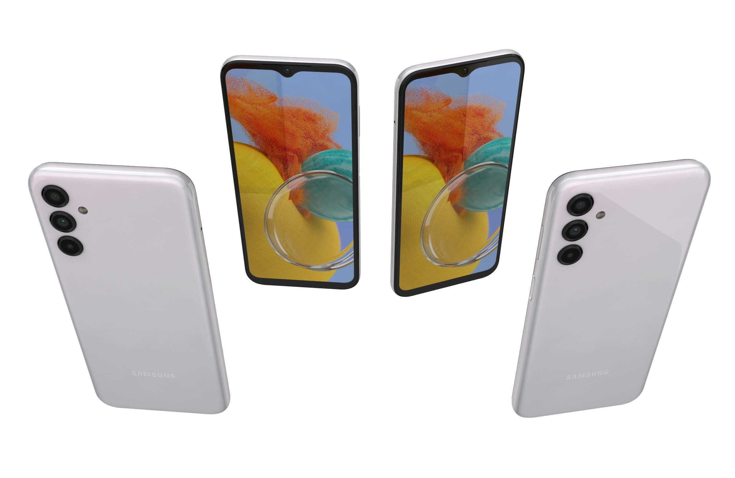 Samsung Galaxy M14 White - 3D Model by Rever_Art