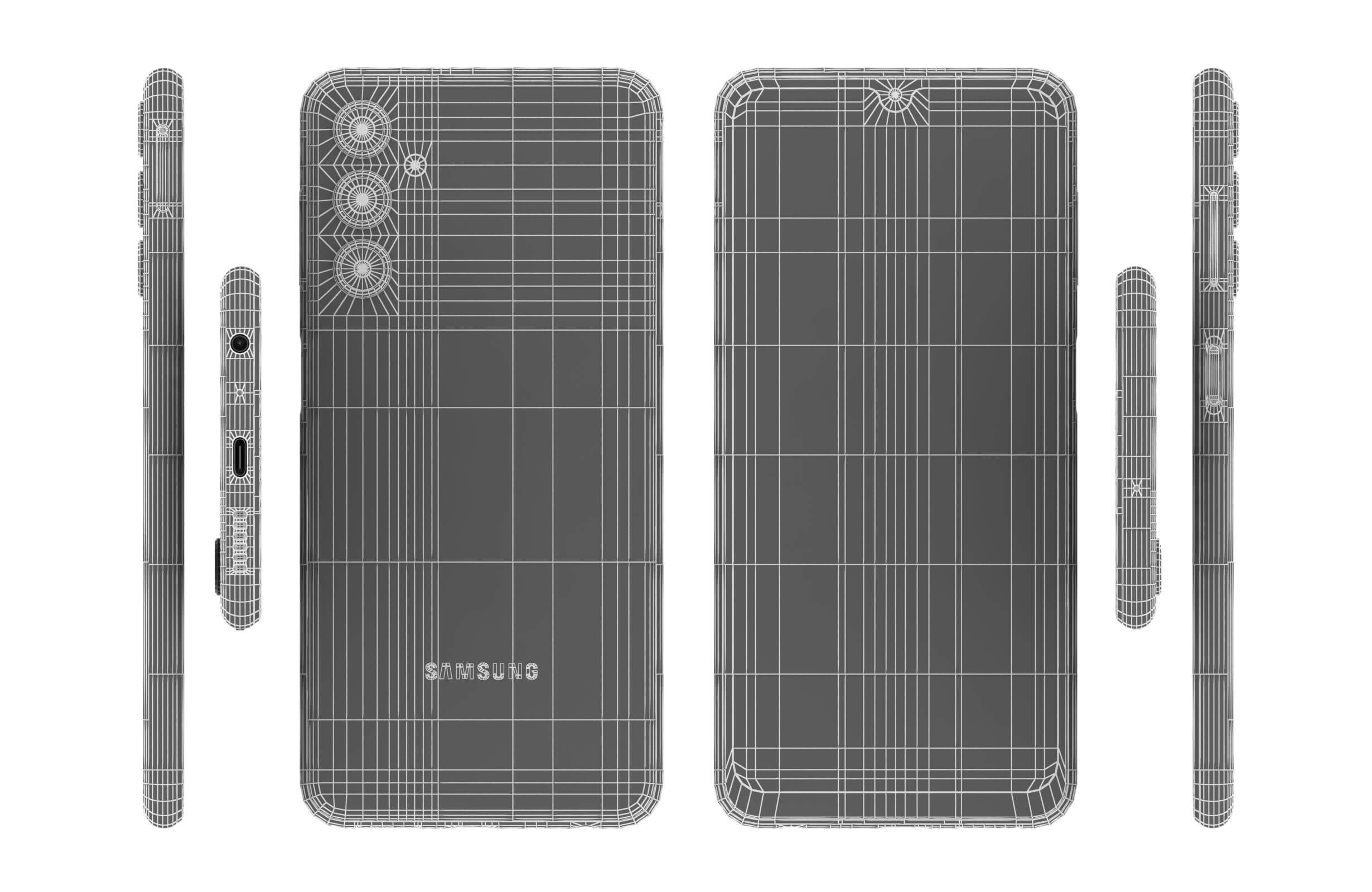 Samsung Galaxy M34 5G All Colors - 3D Model by Rever_Art