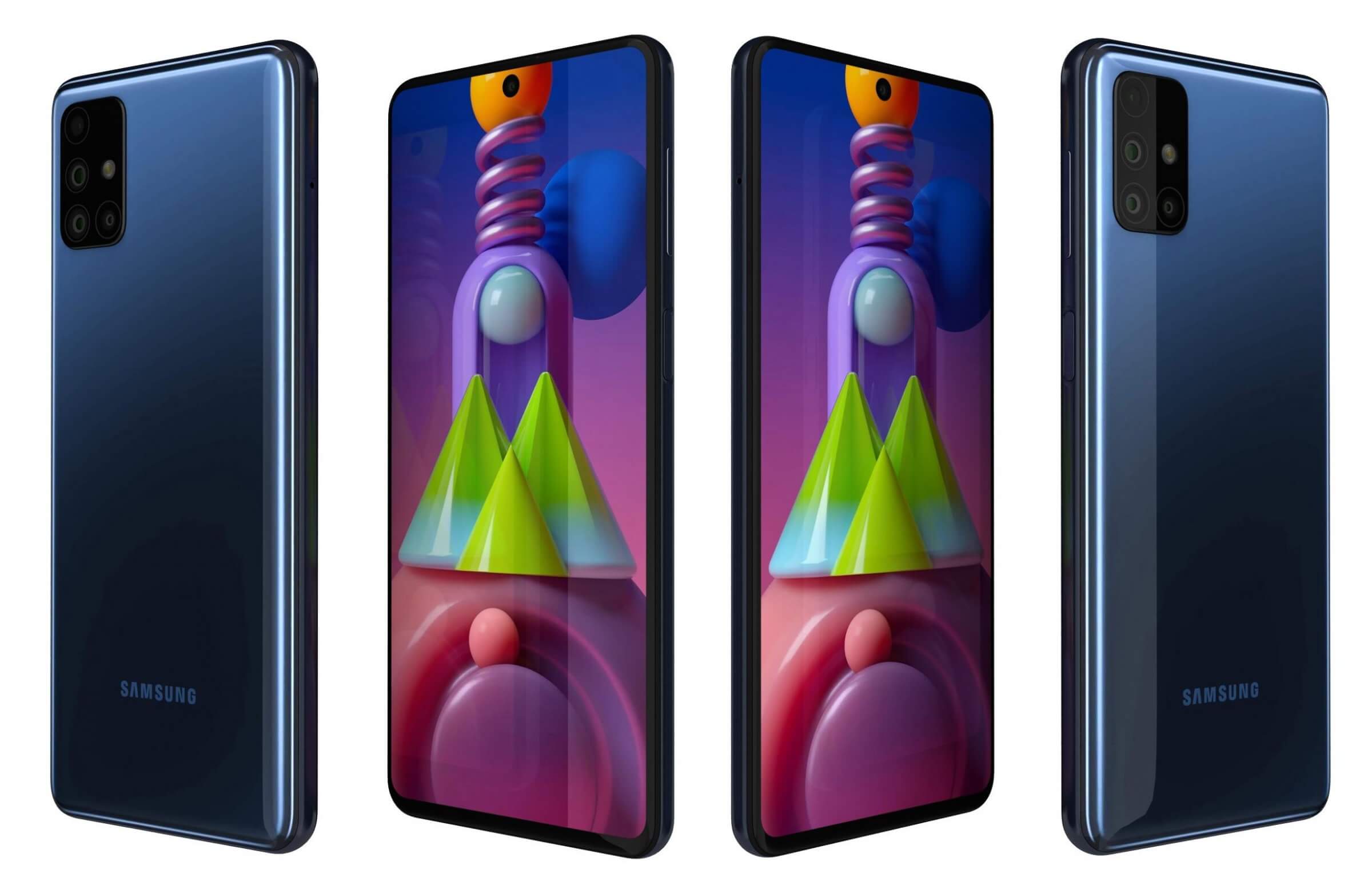 Samsung Galaxy M51 Electric Blue - 3D Model by Rever_Art