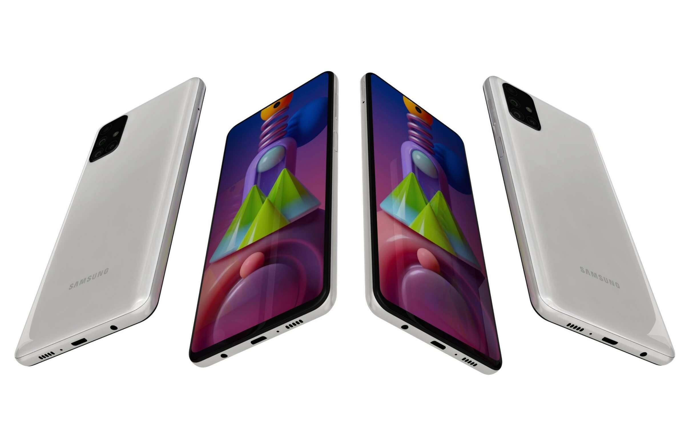 Samsung Galaxy M51 White - 3D Model by Rever_Art