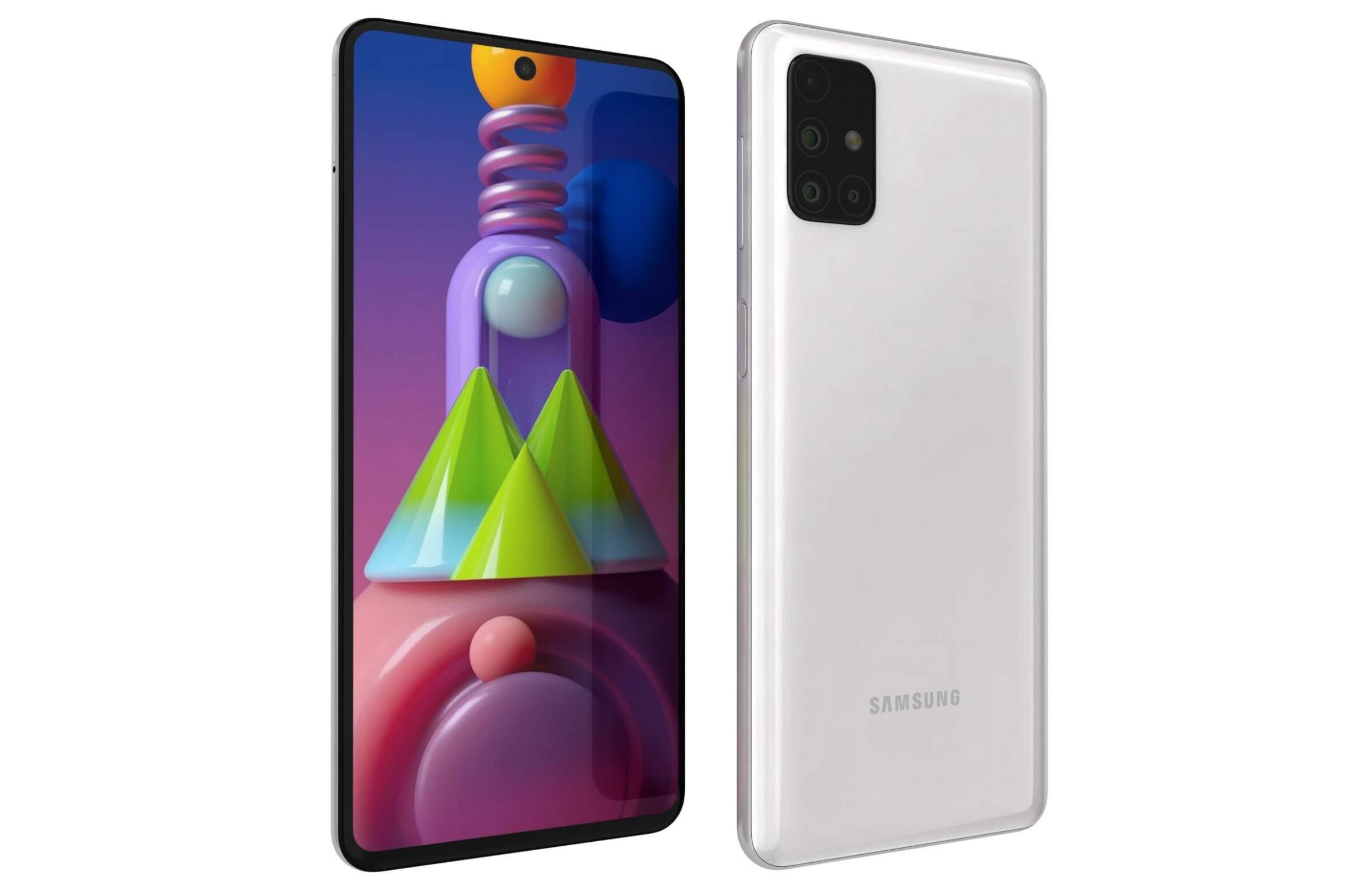 Samsung Galaxy M51 White - 3D Model by Rever_Art