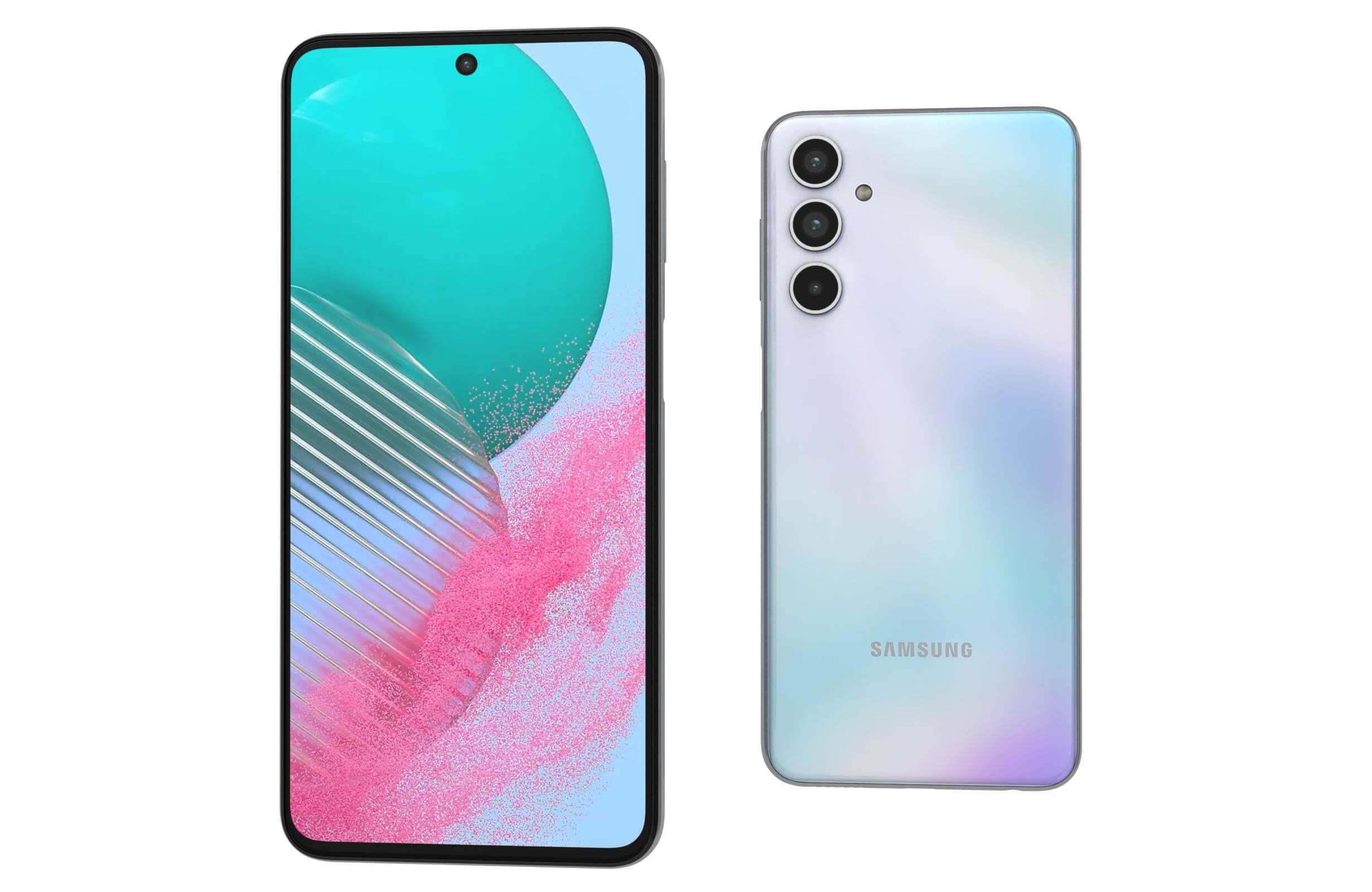 Samsung Galaxy M54 Silver - 3D Model by Rever_Art