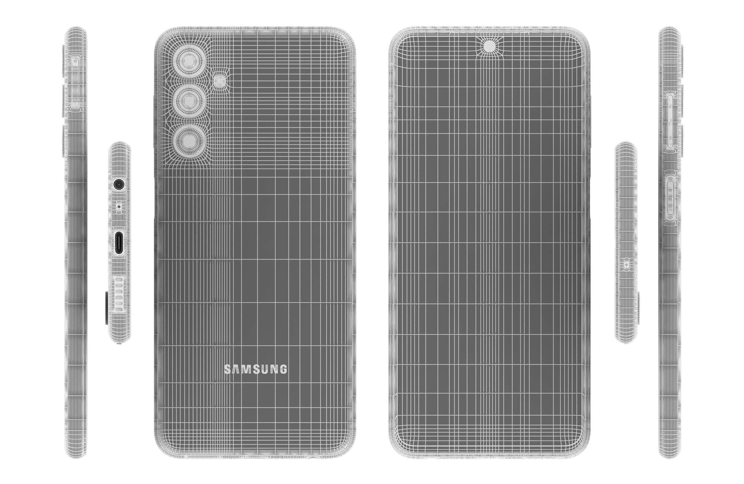 Samsung Galaxy M54 Silver - 3D Model by Rever_Art