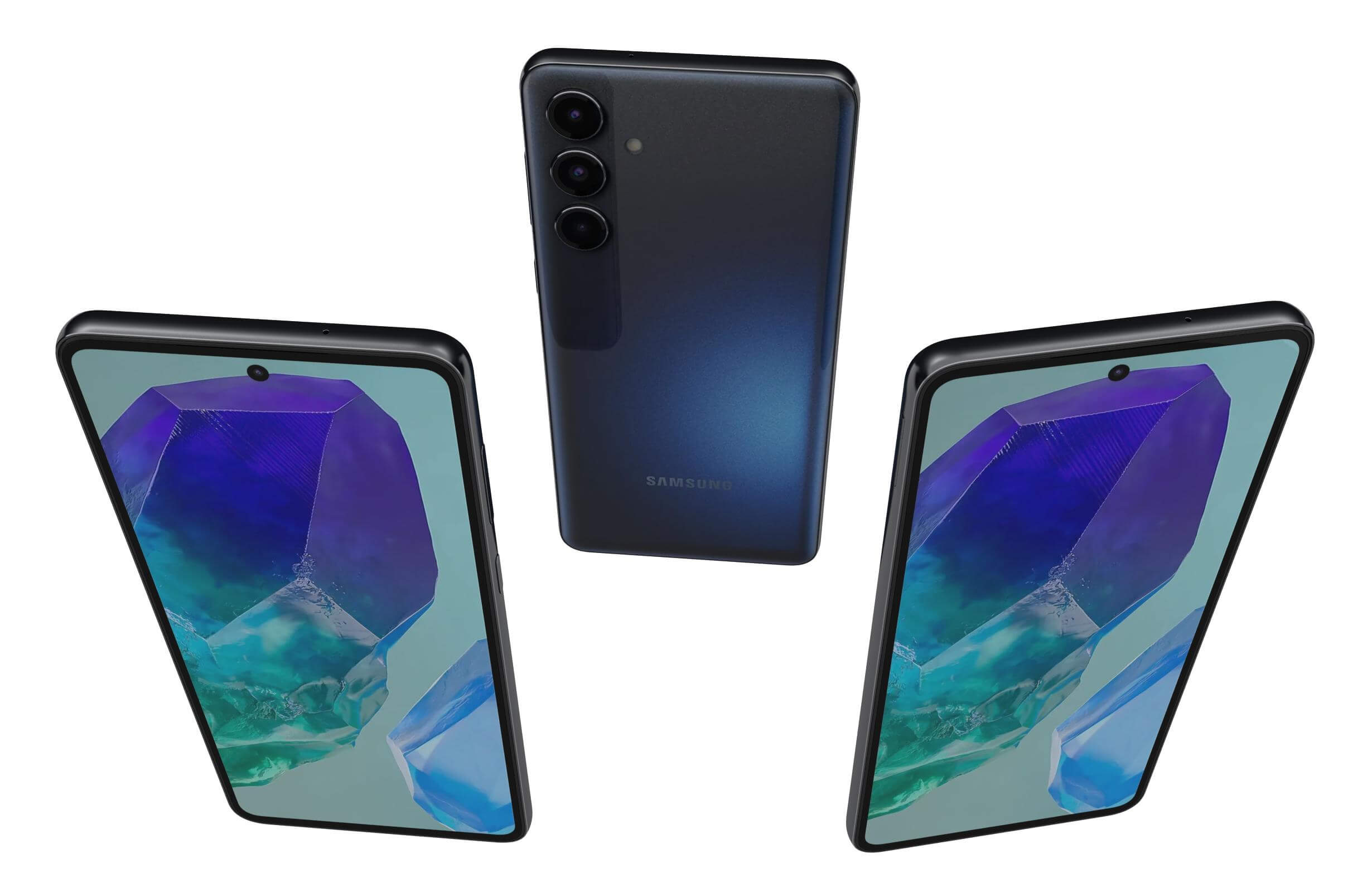 Samsung Galaxy M55 Black and Blue - 3D Model by Rever_Art